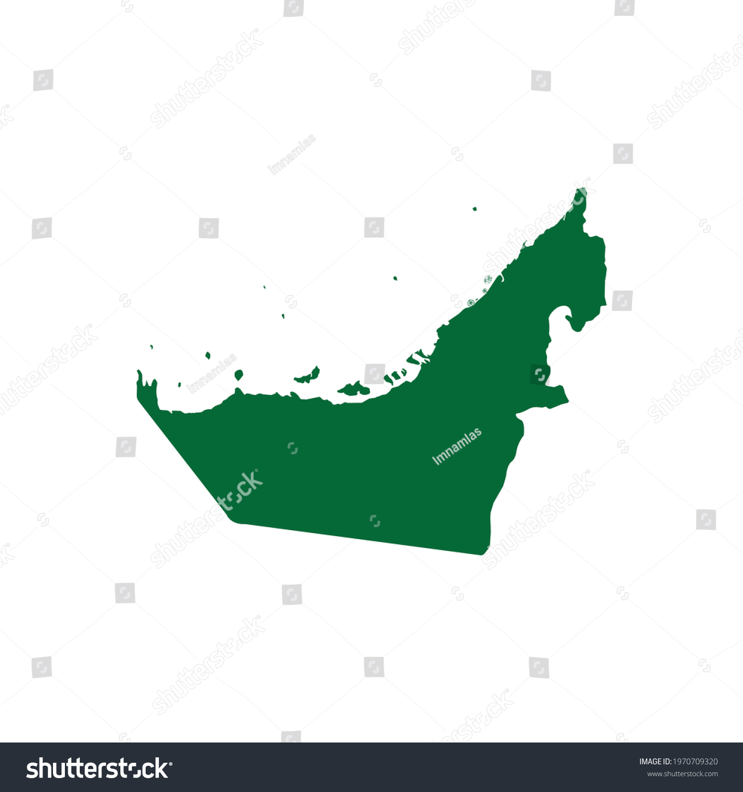 United Arab Emirates Map Vector Dubai Stock Vector (Royalty Free ...