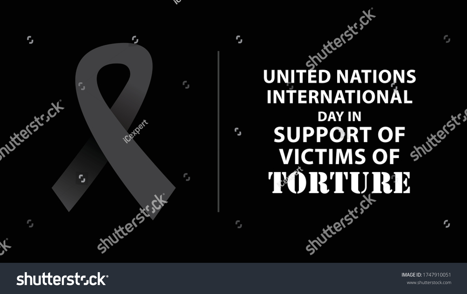 United Nations International Day Support Victims Stock Vector Royalty
