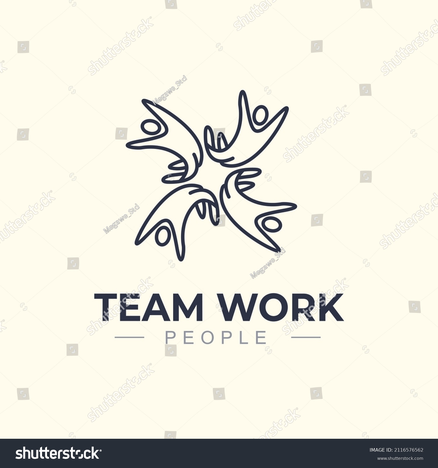 Unity People Logo Design Template Stock Vector (Royalty Free ...