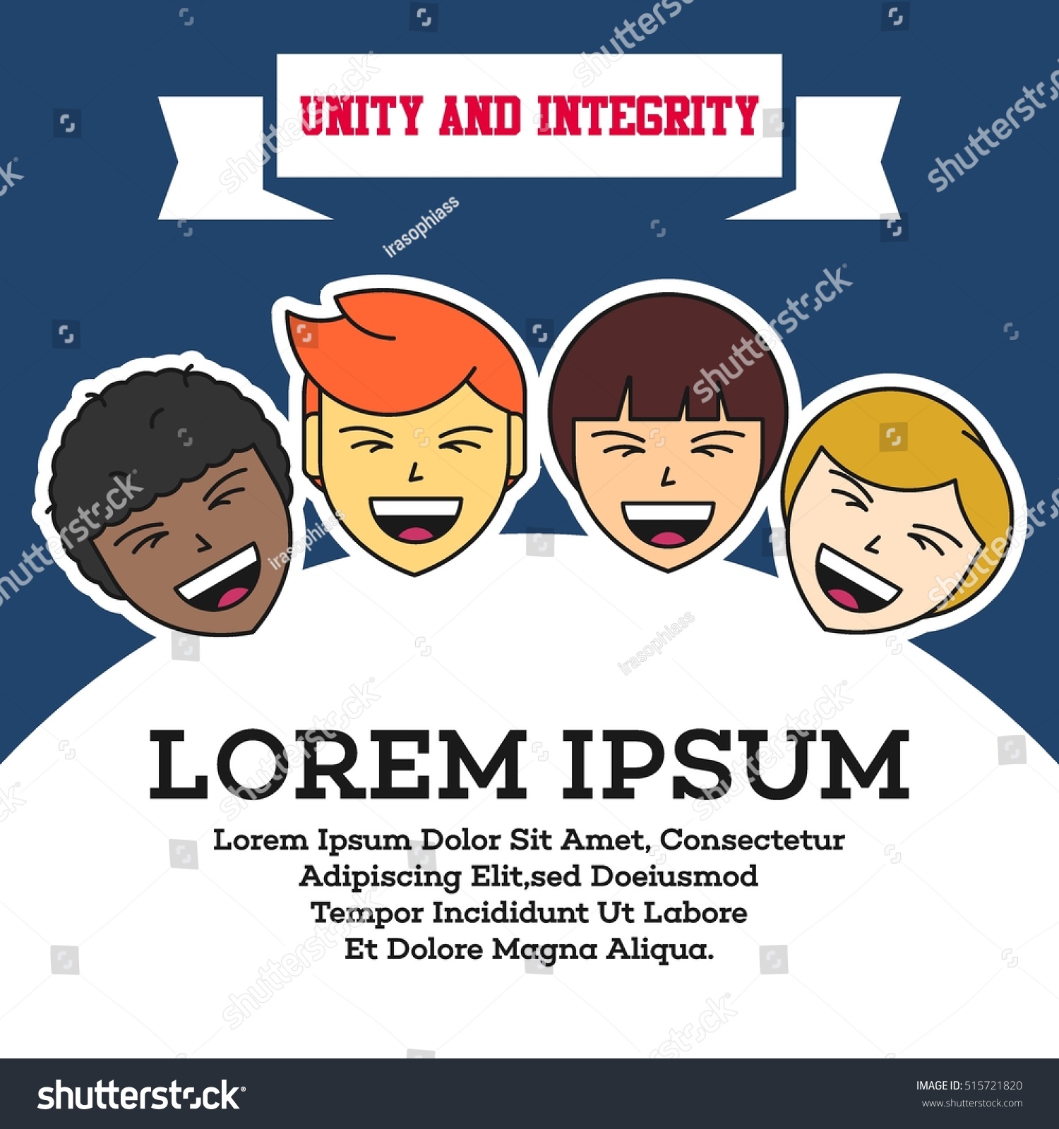 Unity Race Equality Poster Campaign Stock Vector (Royalty Free) 515721820