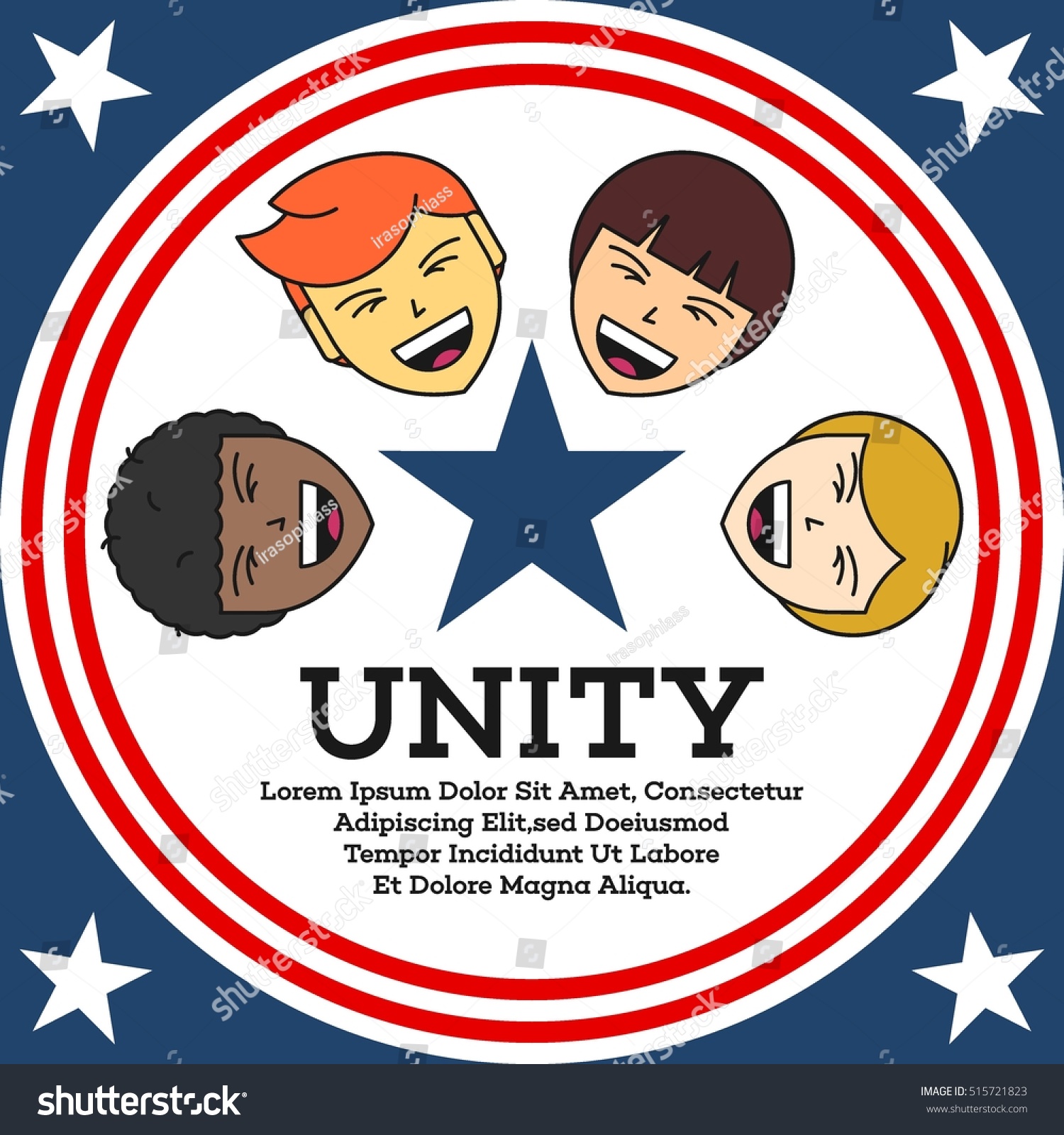 Unity Race Equality Poster Campaign Stock Vector (Royalty Free ...