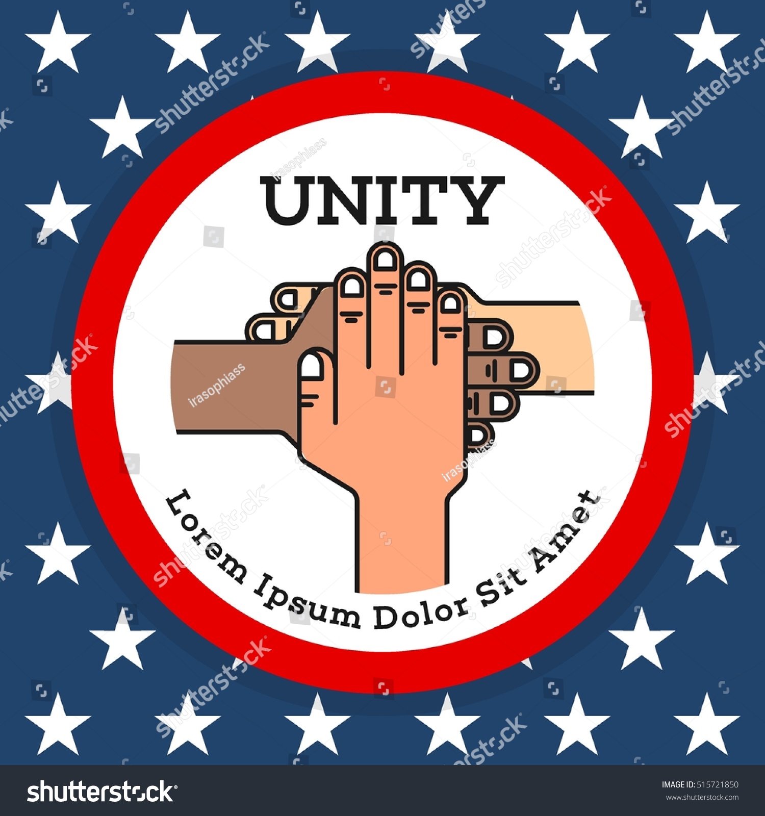 Unity Race Equality Poster Campaign Stock Vector (Royalty Free) 515721850
