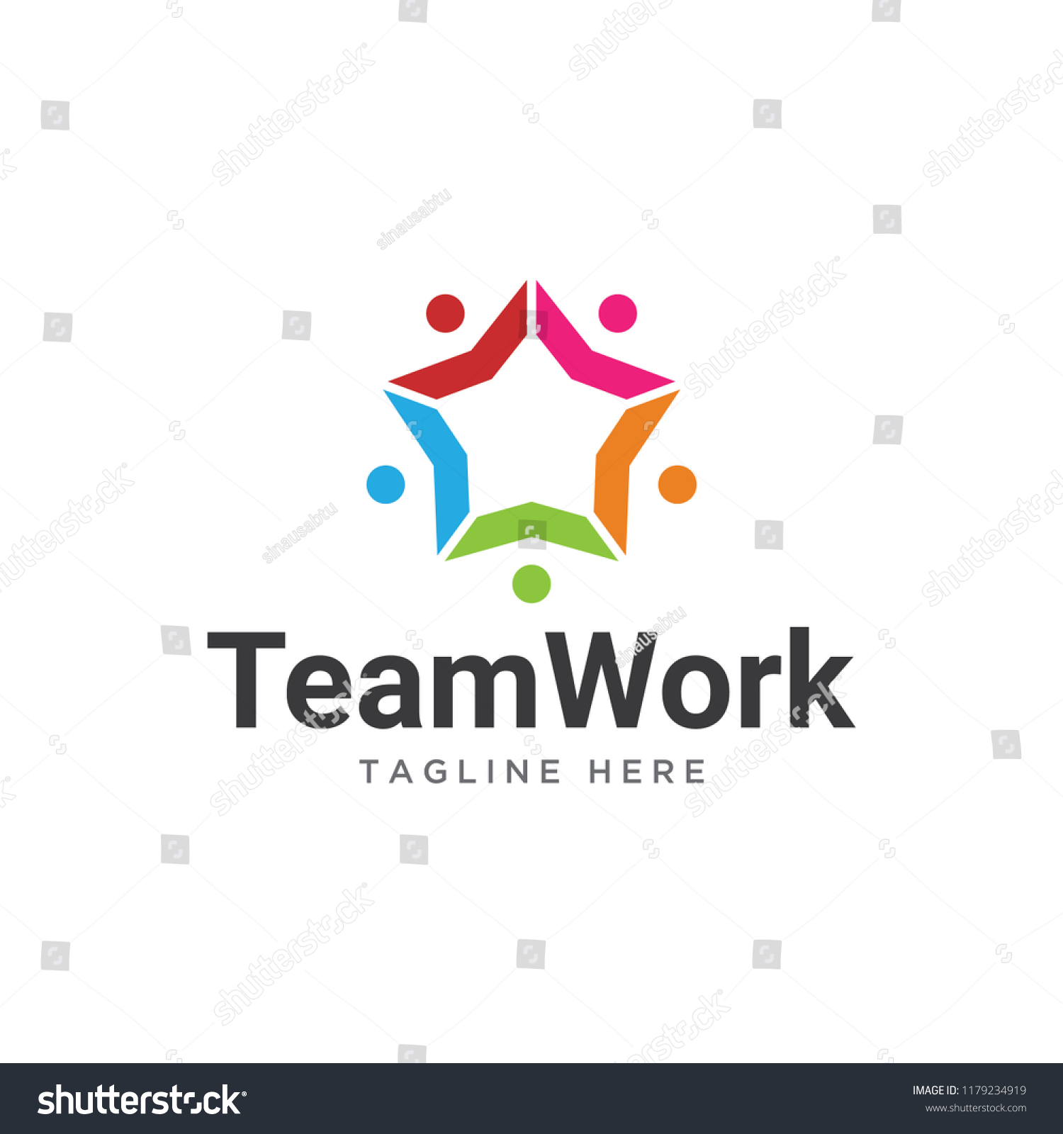 Unity Team Work Logo Design Template Stock Vector (Royalty Free) 1179234919