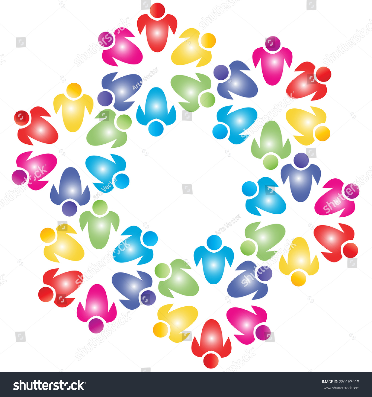 Unity Teamwork Community Connection Vector Illustration: vector de ...
