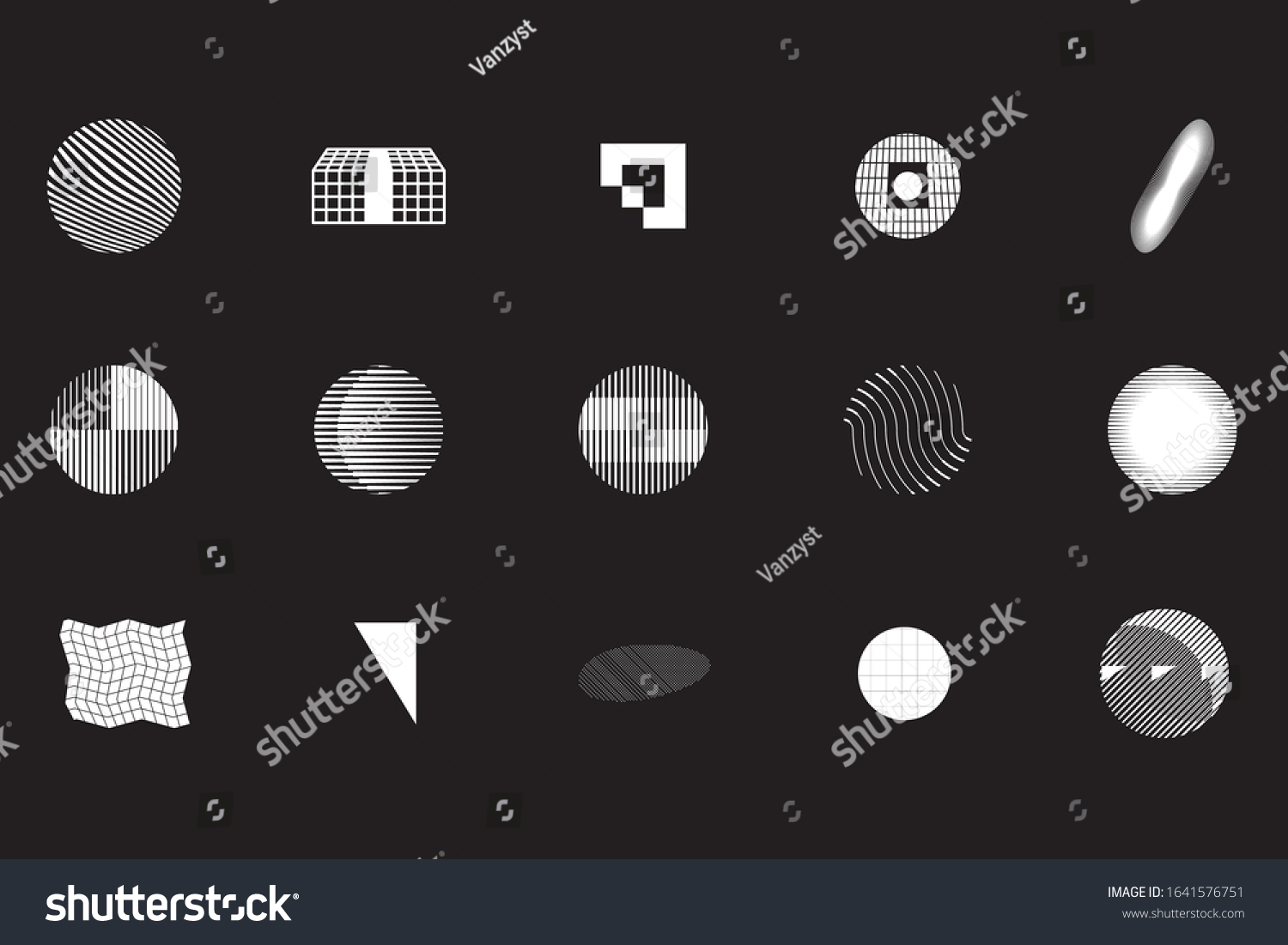 Universal Geometric Shapes Set Design Forms 스톡 벡터(로열티 프리) 1641576751 ...