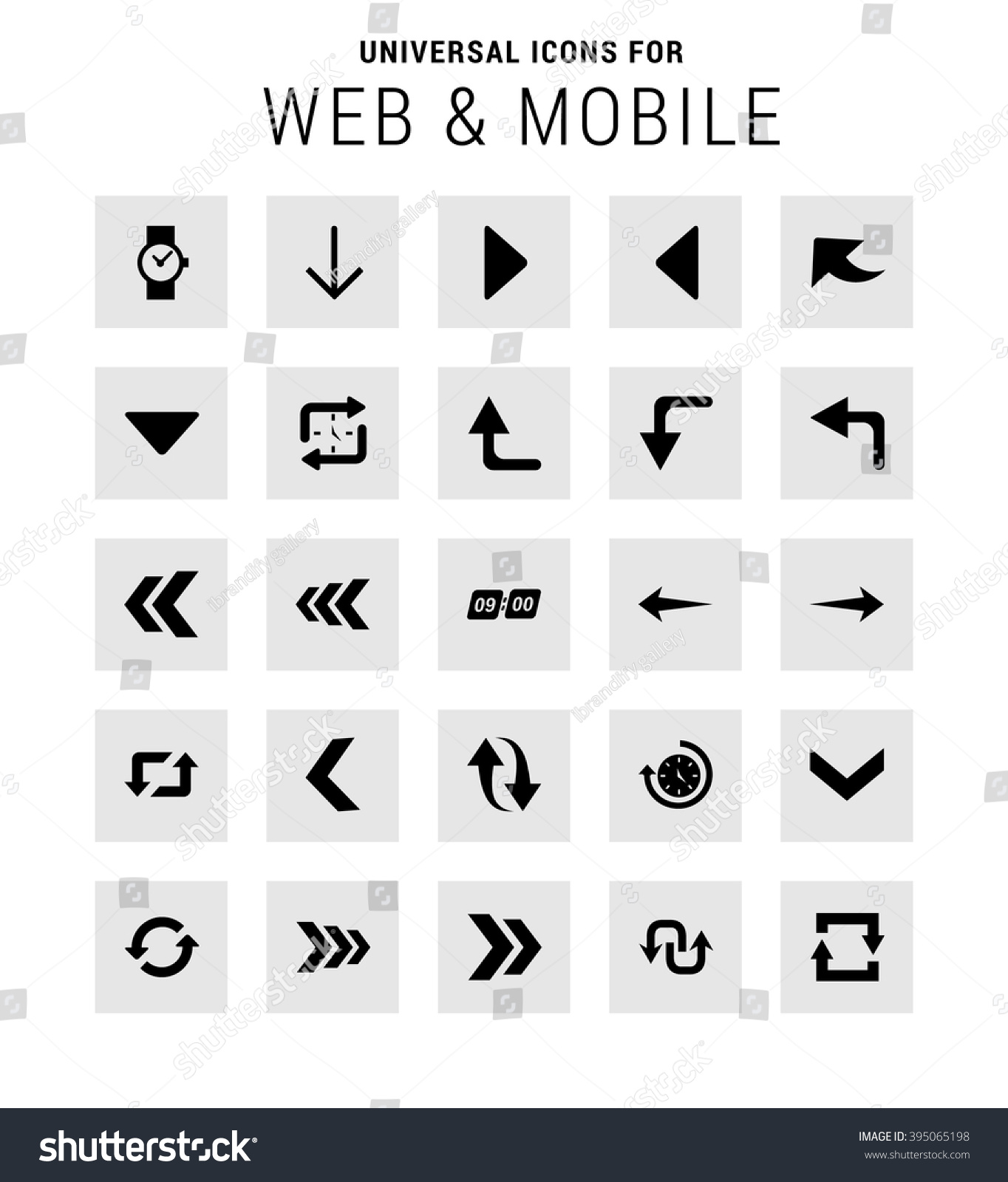 Universal Icon Set 25 Universal Icons: เวกเตอร์สต็อก (ปลอดค่าลิขสิทธิ์ ...