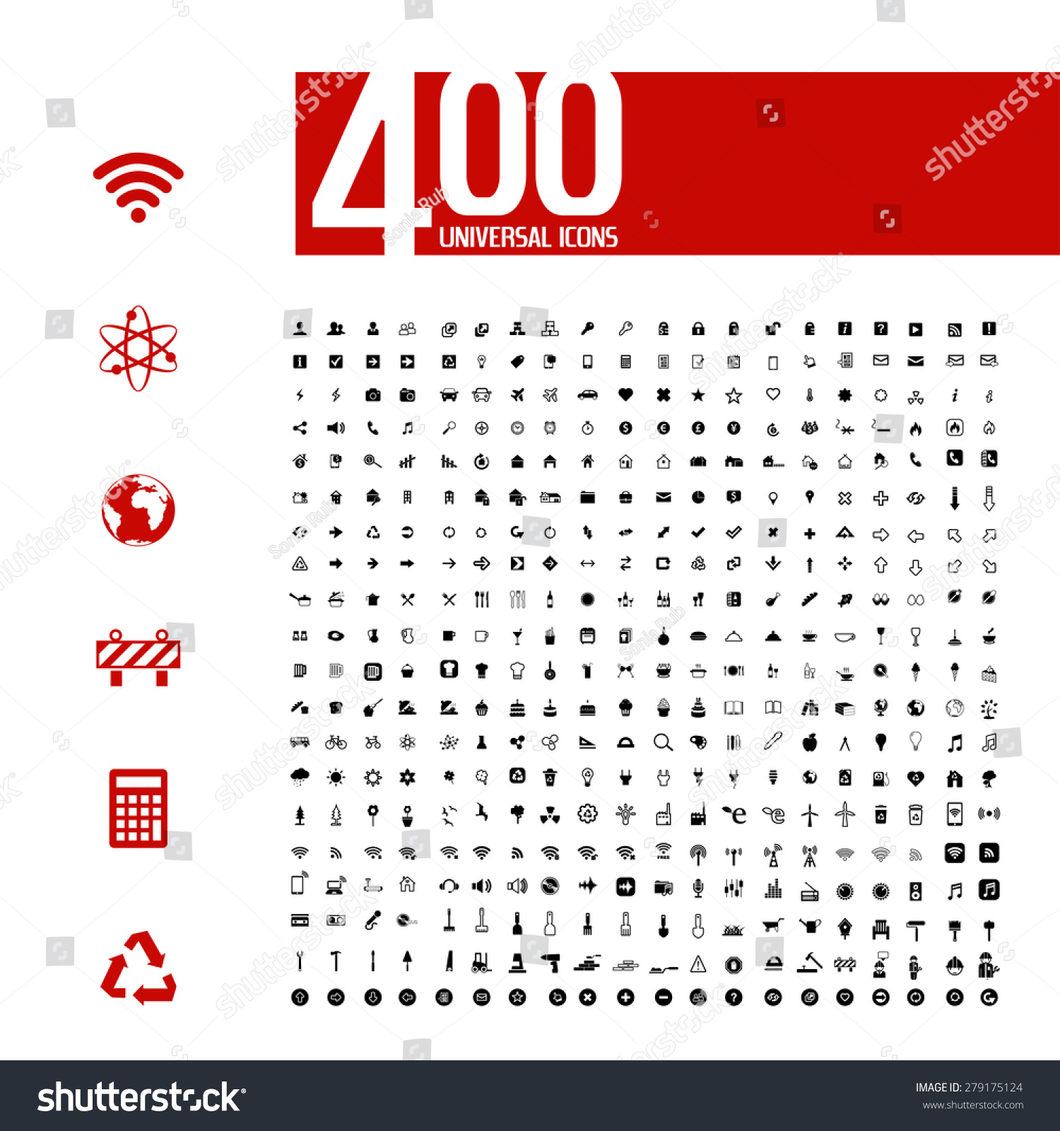 Universal Icons Icon Set Stock Vector (Royalty Free) 279175124 ...
