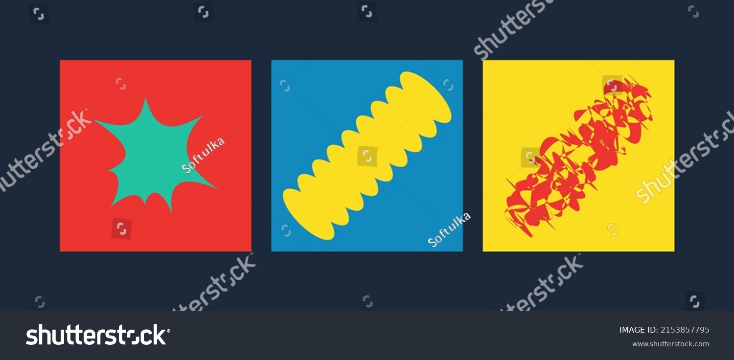 Universal Trend Geometric Shapes Set Juxtaposed Stock Vector (Royalty ...