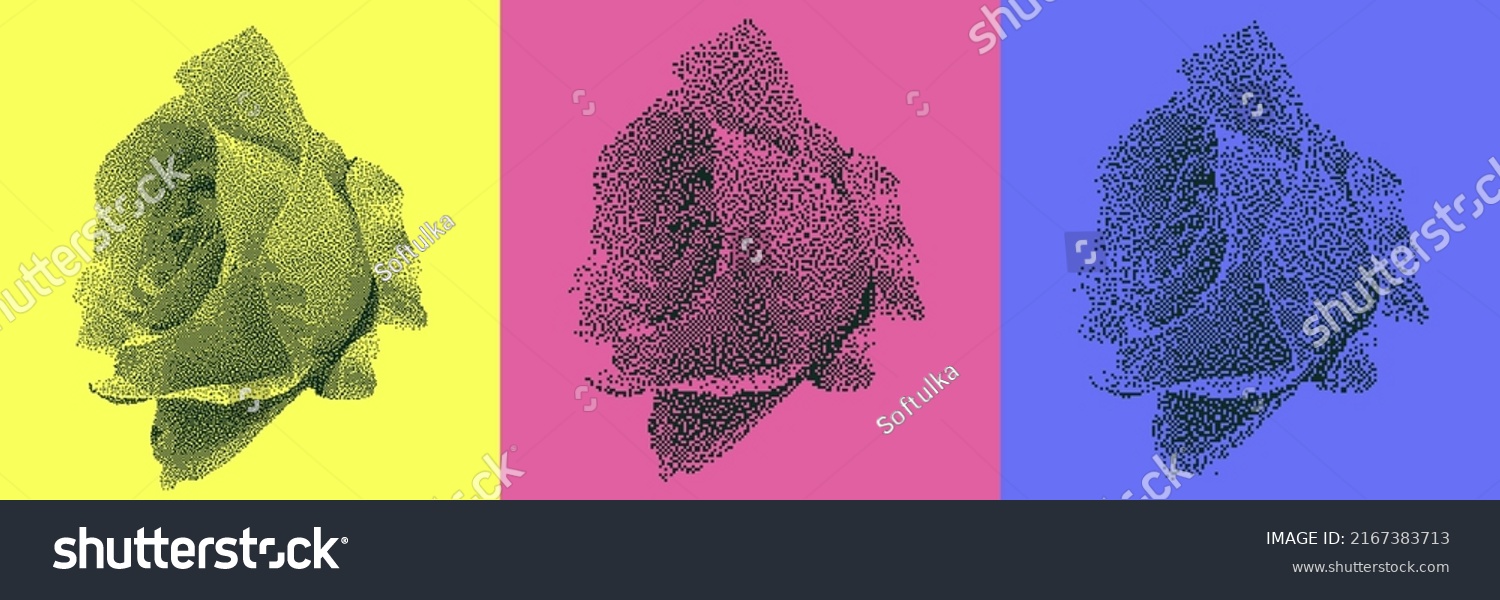 Universal Trendy Geometric Flower Rose Pattern Stock Vector (Royalty ...