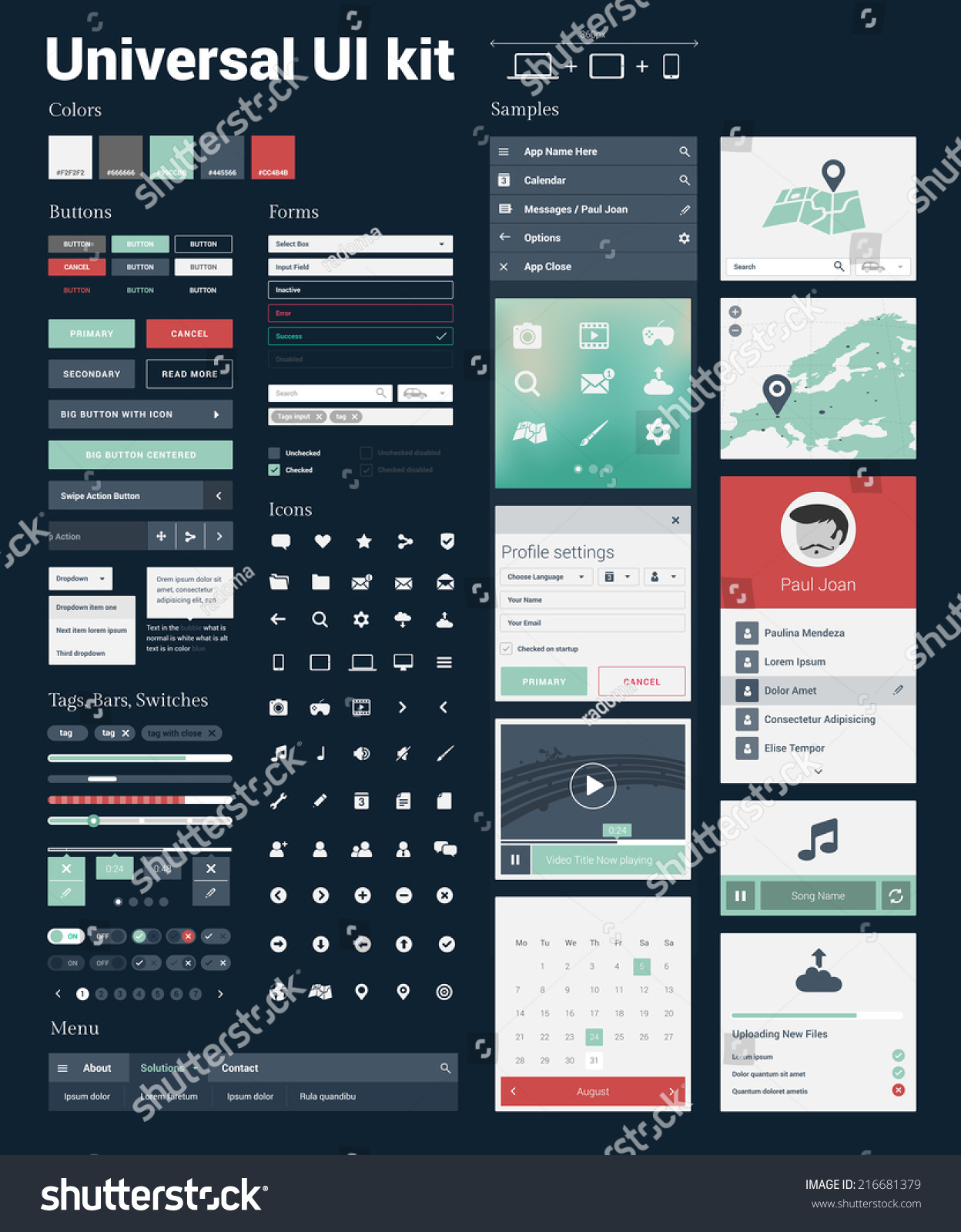 9,426 Dark ui kit Images, Stock Photos & Vectors | Shutterstock