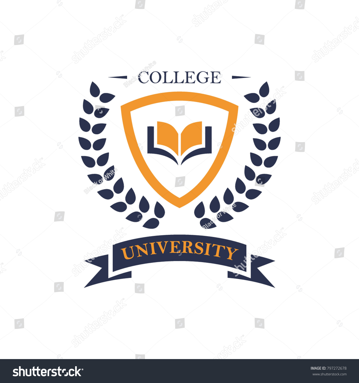 University Logo Design Stock Vector (Royalty Free) 797272678
