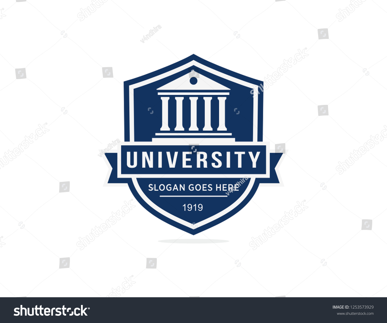 University Logo Template Stock Vector (Royalty Free) 1253573929