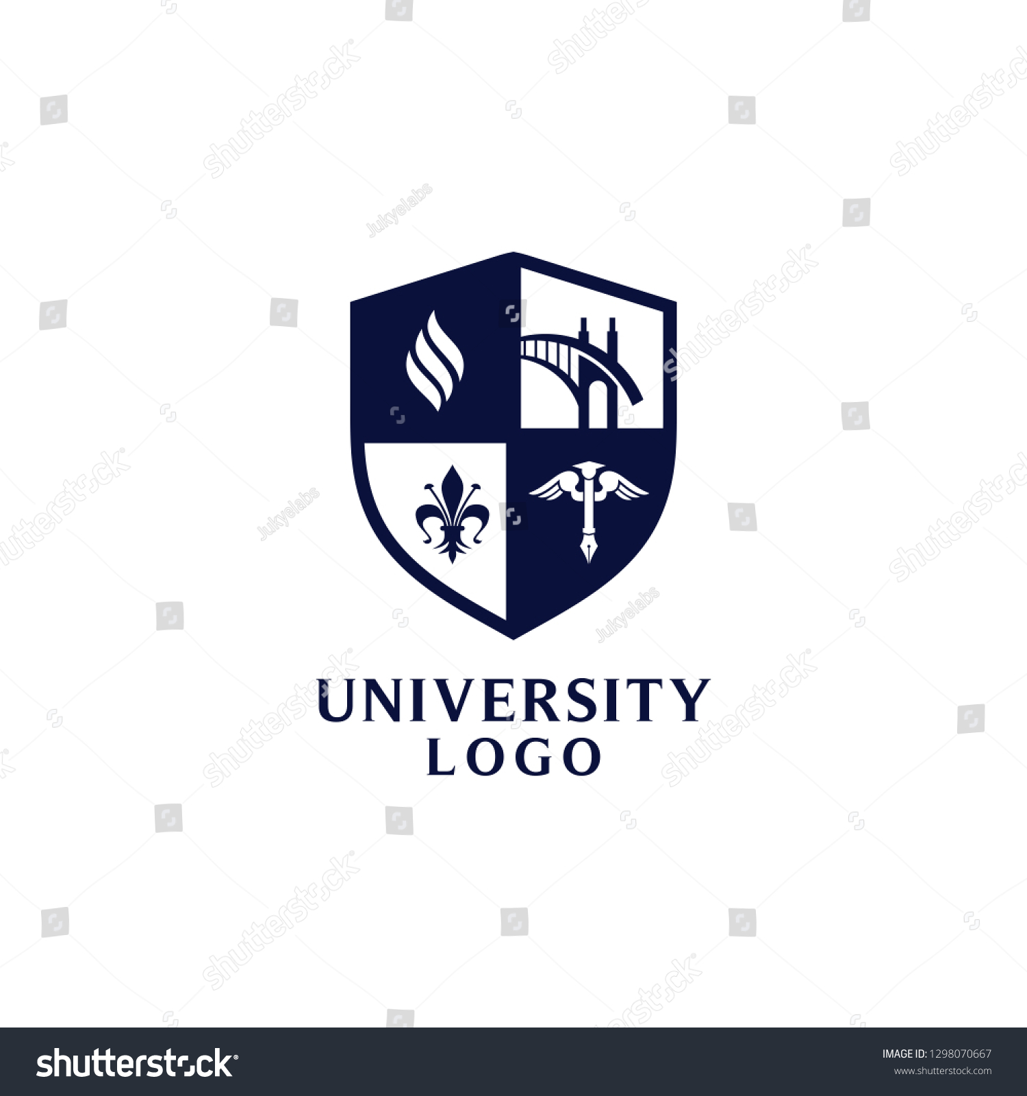 University Logo Vectors Stock Vector (Royalty Free) 1298070667 ...