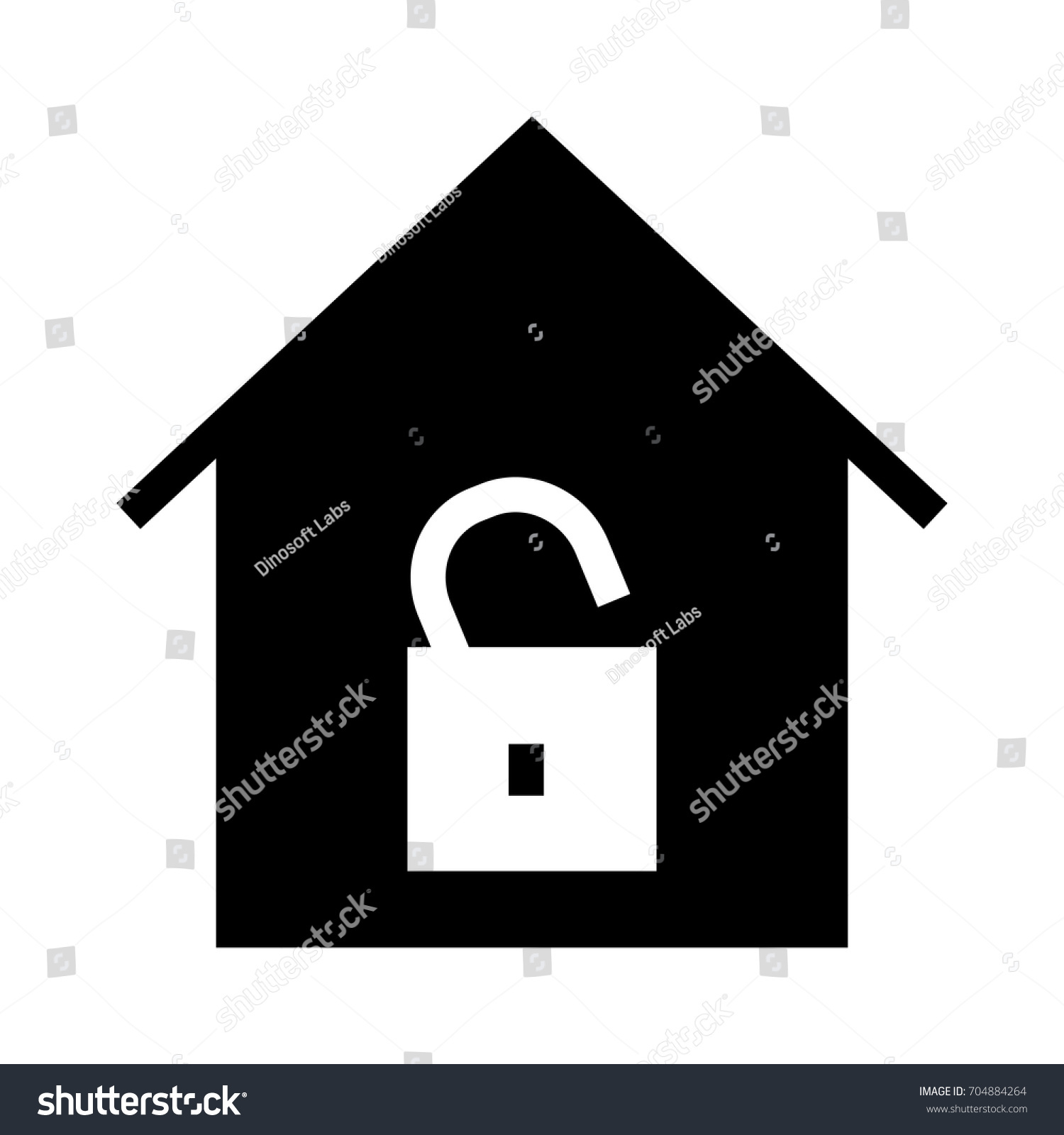 Unlock House Stock Vector (Royalty Free) 704884264