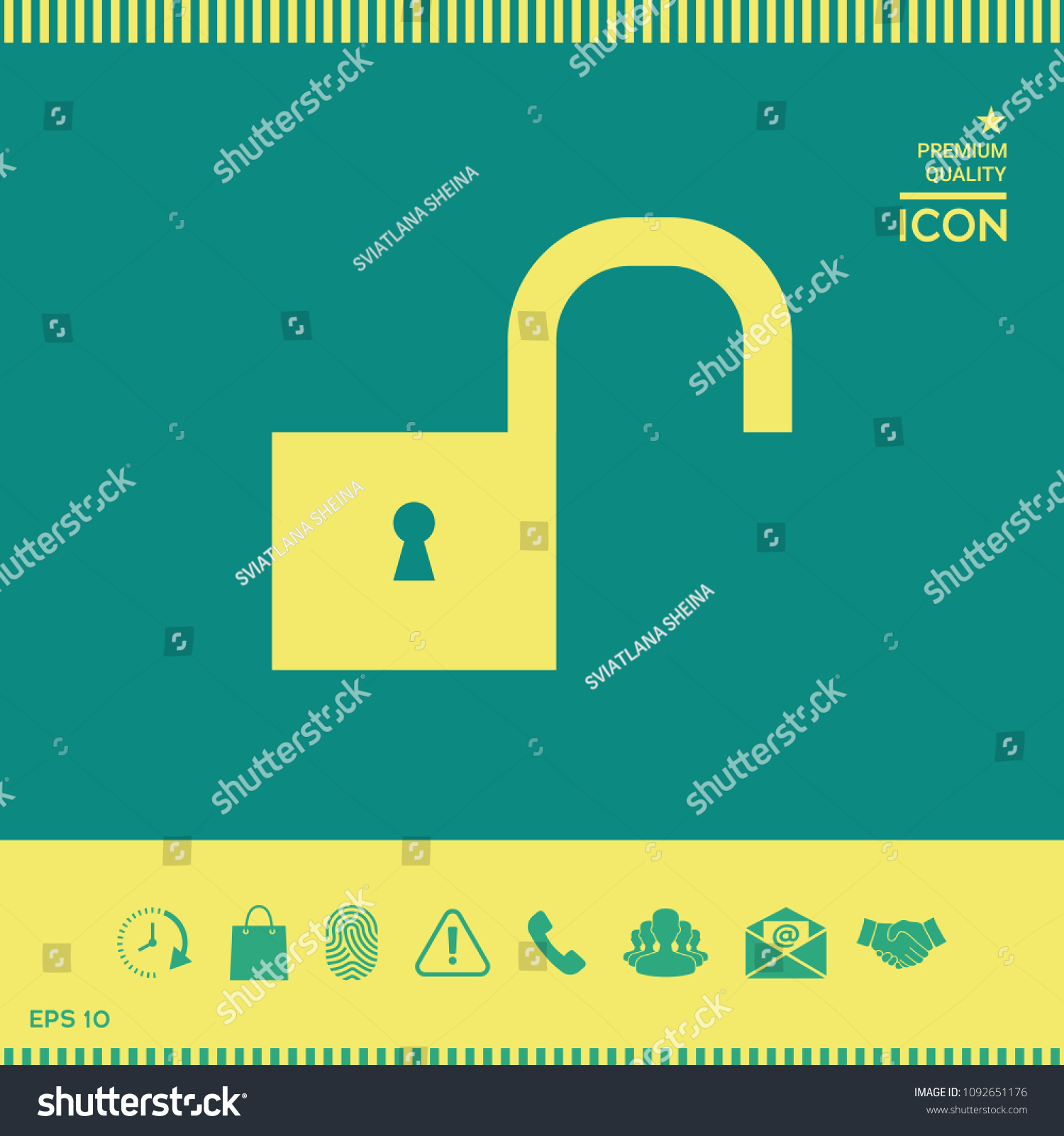 Unlock Icon Symbol Stock Vector (Royalty Free) 1092651176 | Shutterstock