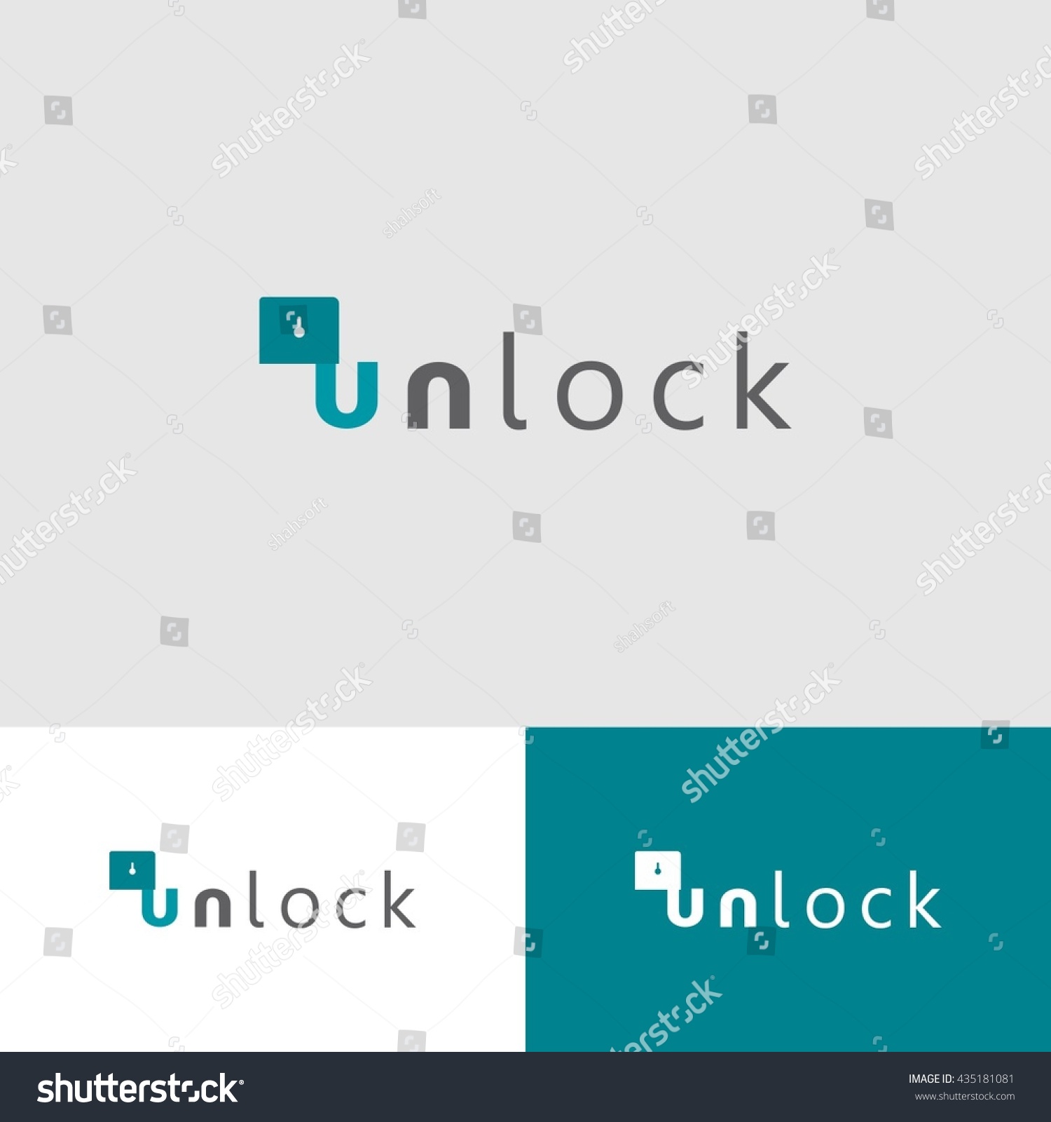 Unlock Logo Design Logo Template Stock Vector (Royalty Free) 435181081 ...