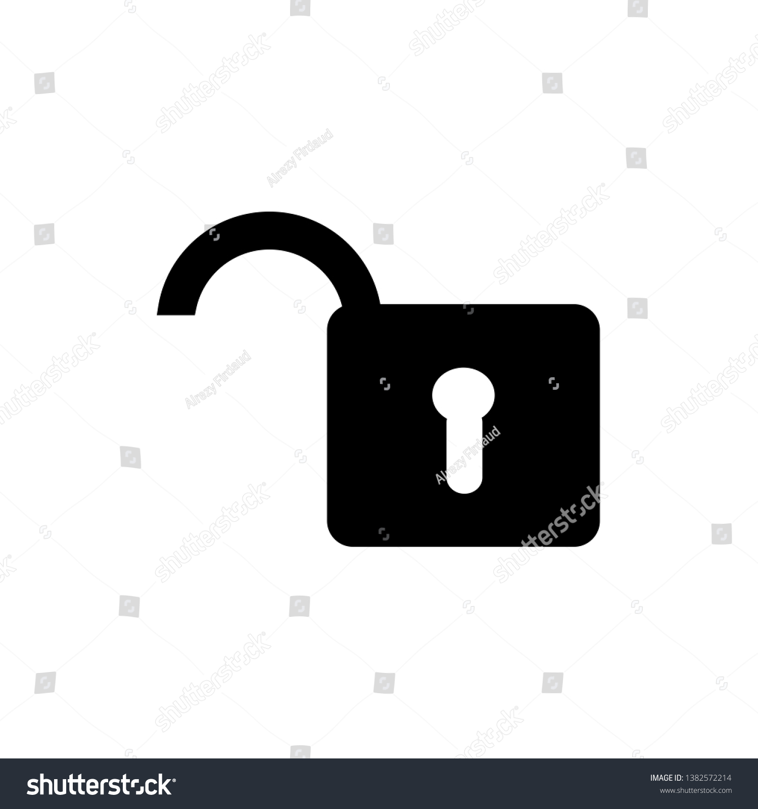 Unlock Padlock Image Icon Logo Stock Vector (Royalty Free) 1382572214 ...