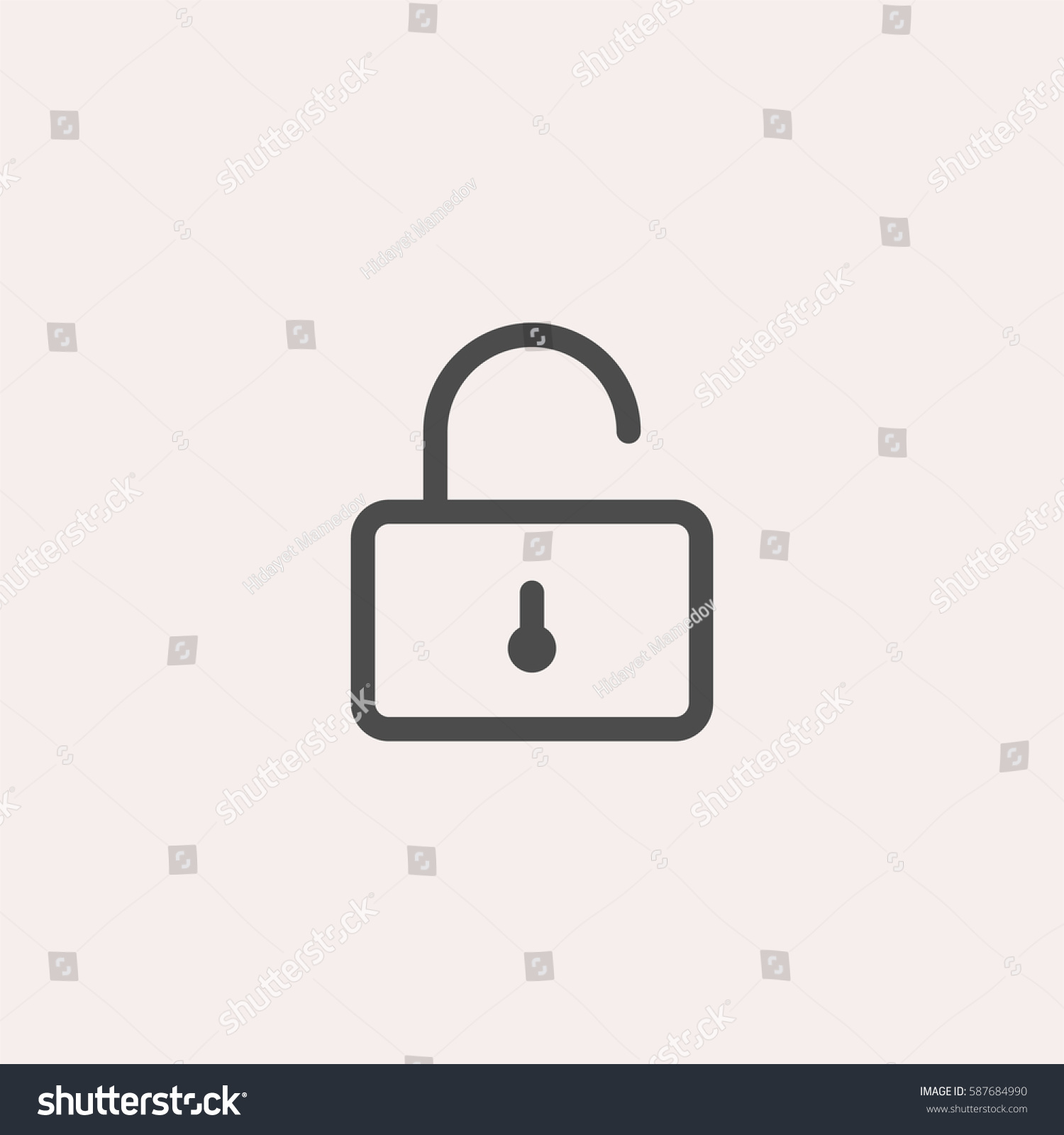 Unlock Sign Icon Open Lock Vector Stock Vector (Royalty Free) 587684990 ...