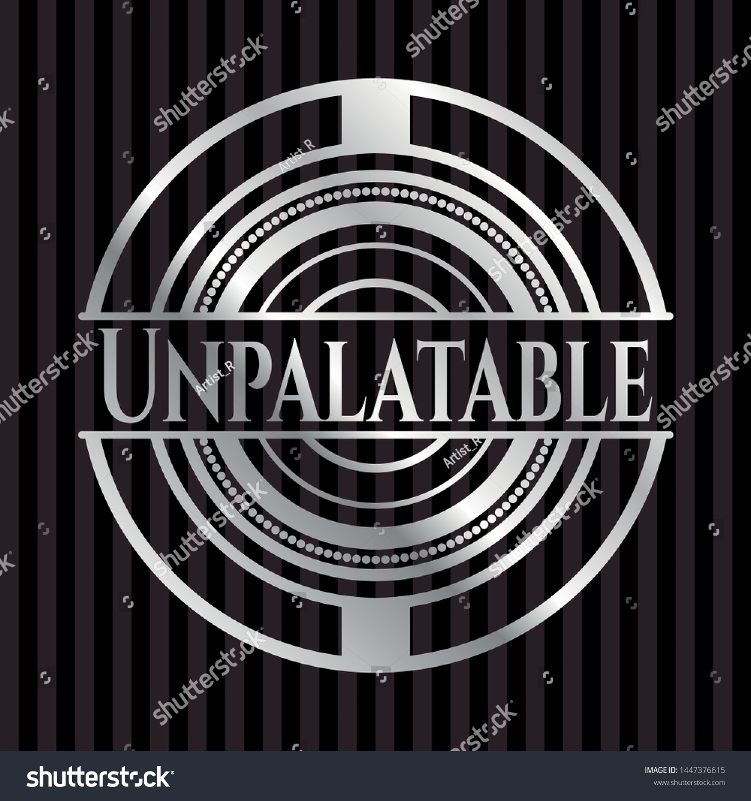 Unpalatable Silver Badge Vector Illustration Mosaic Stock Vector ...