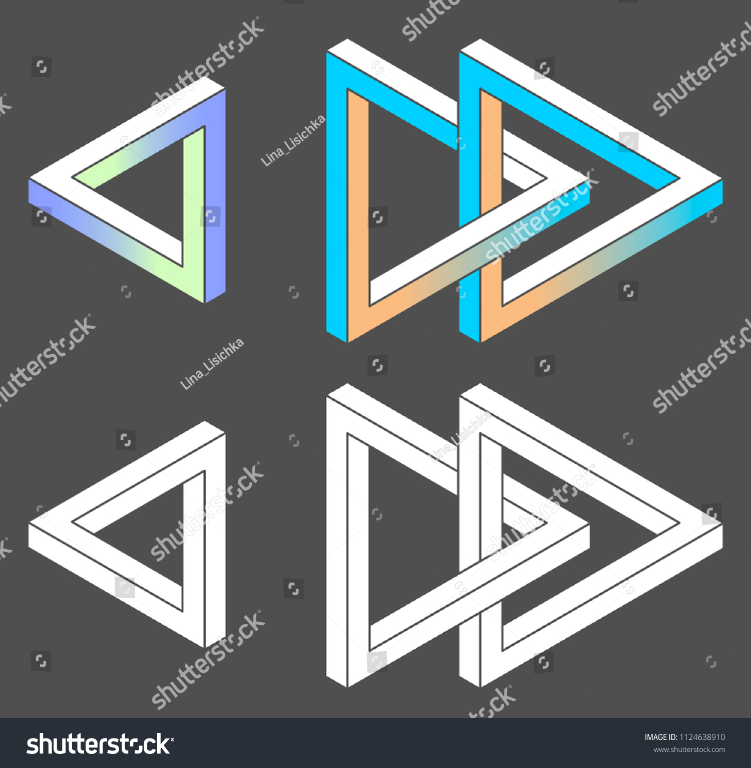 Unreal Shapes Vector Stock Vector (Royalty Free) 1124638910