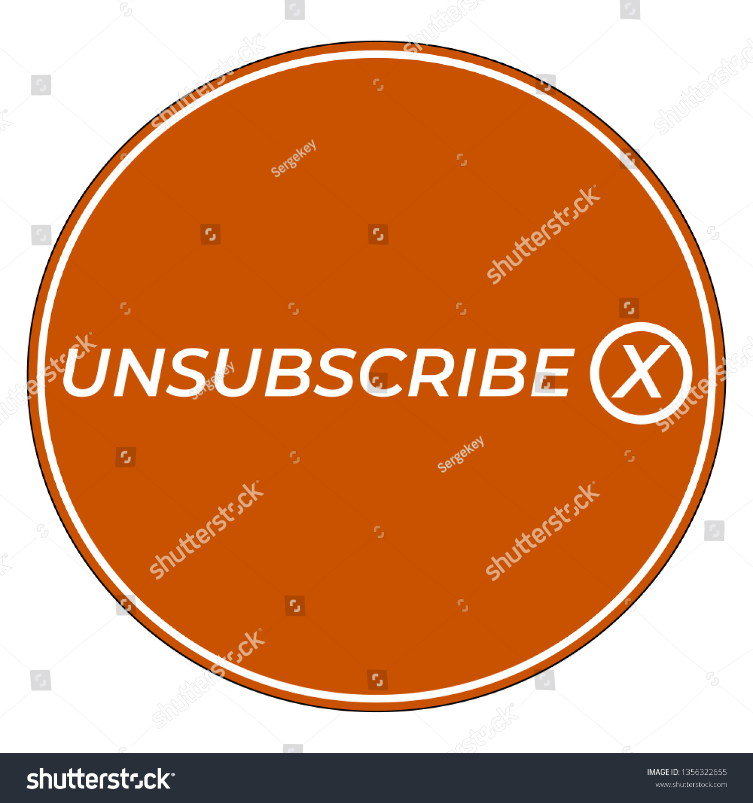 Unsubscribe Flat Icon Concept Web Stock Vector (Royalty Free ...