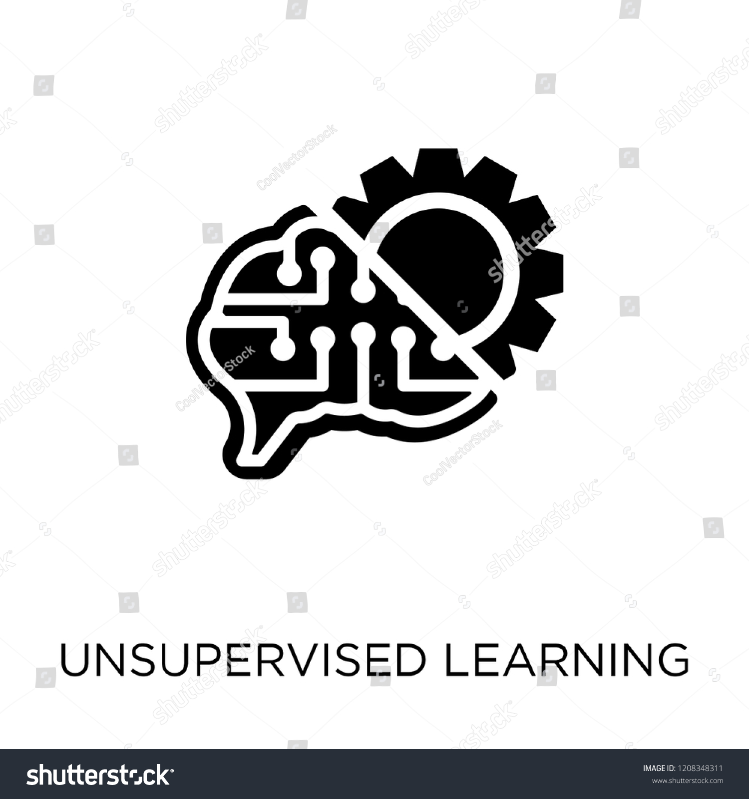 Unsupervised Learning Icon Unsupervised Learning Symbol Stock Vector ...