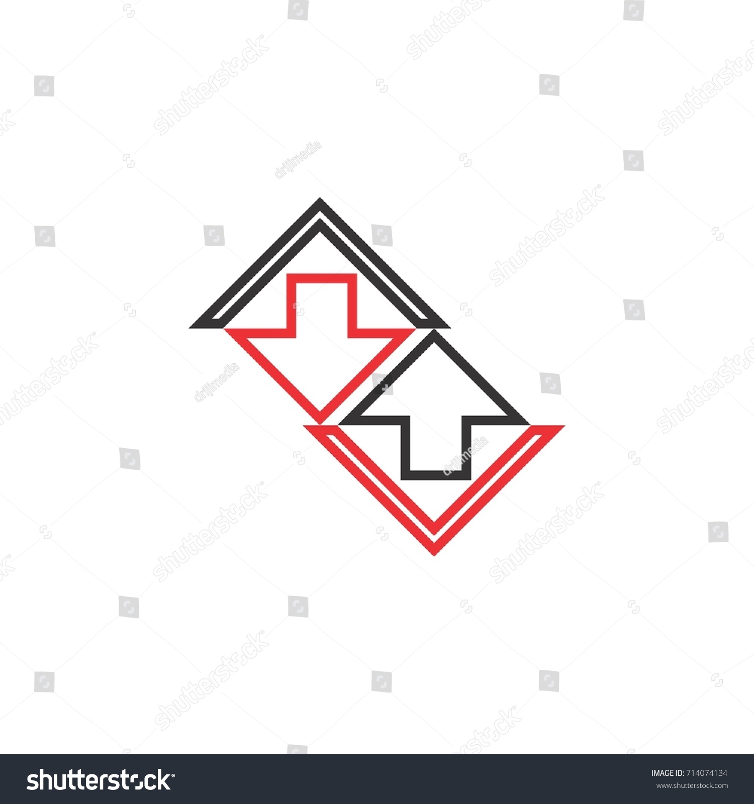 Down Arrow Logo Design Vector: เวกเตอร์สต็อก (ปลอดค่าลิขสิทธิ์ ...