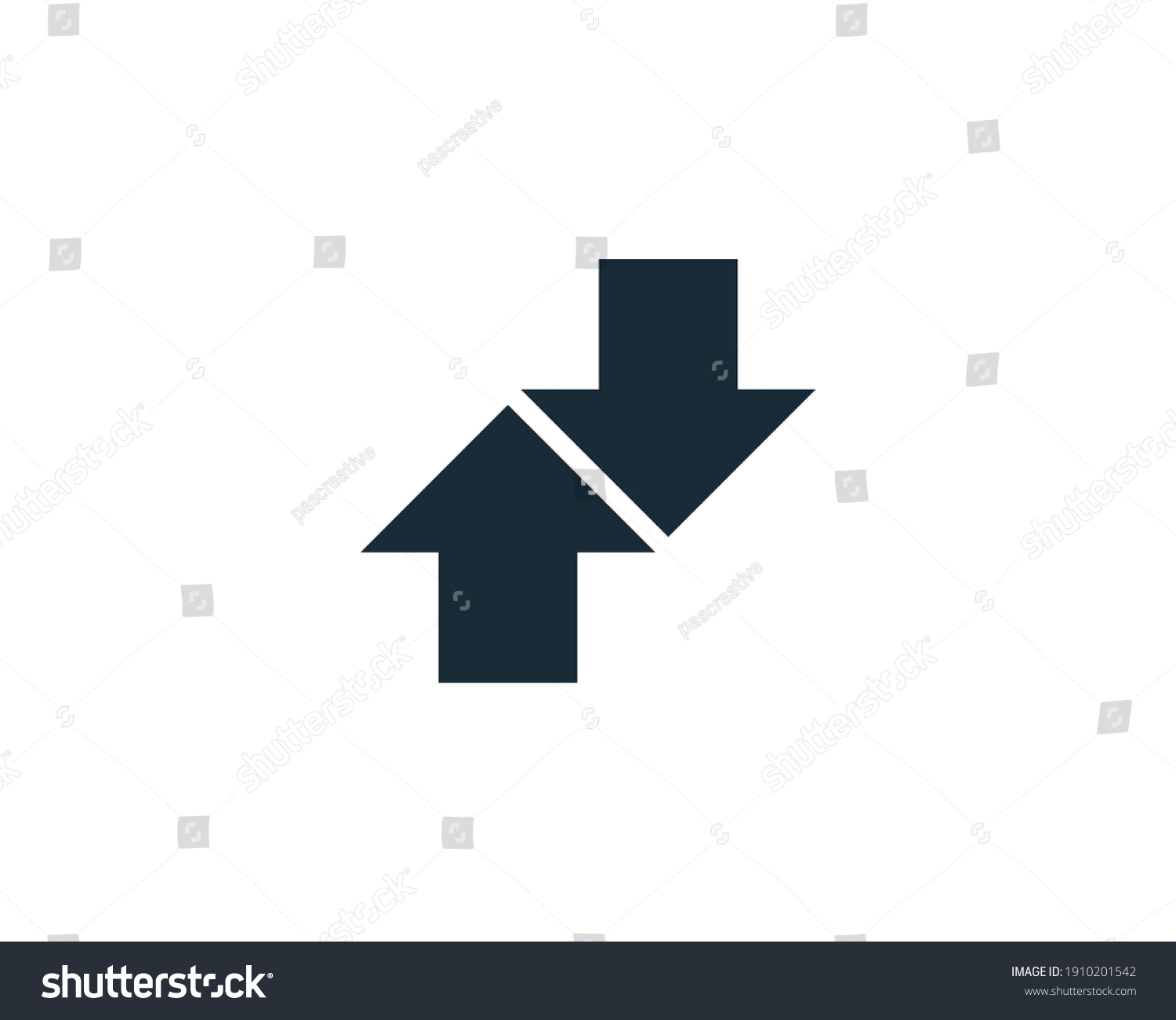 Down Arrow Icon Vector Logo Template Stock Vector (Royalty Free ...