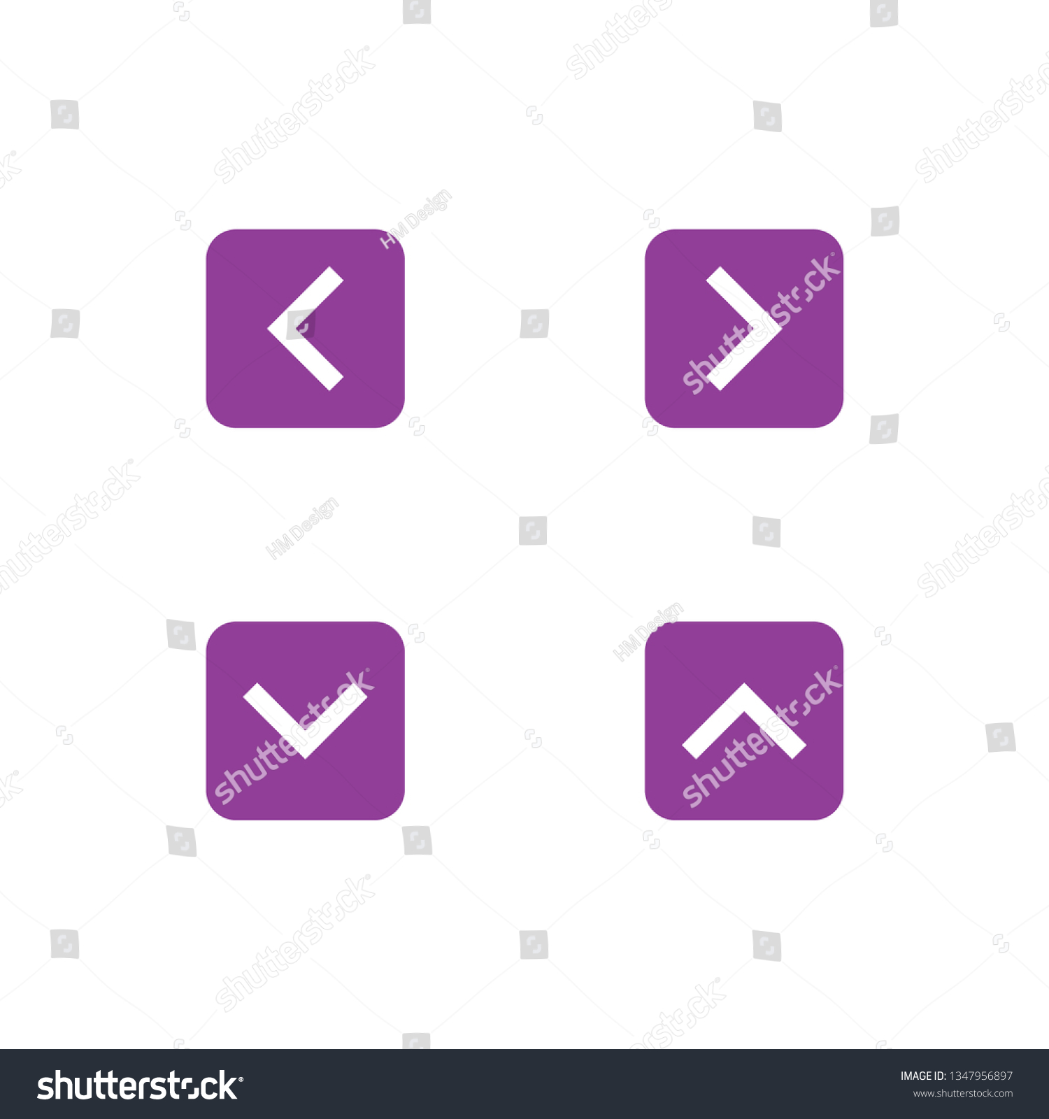Down Left Right Arrows Web Stock Vector (Royalty Free) 1347956897 ...