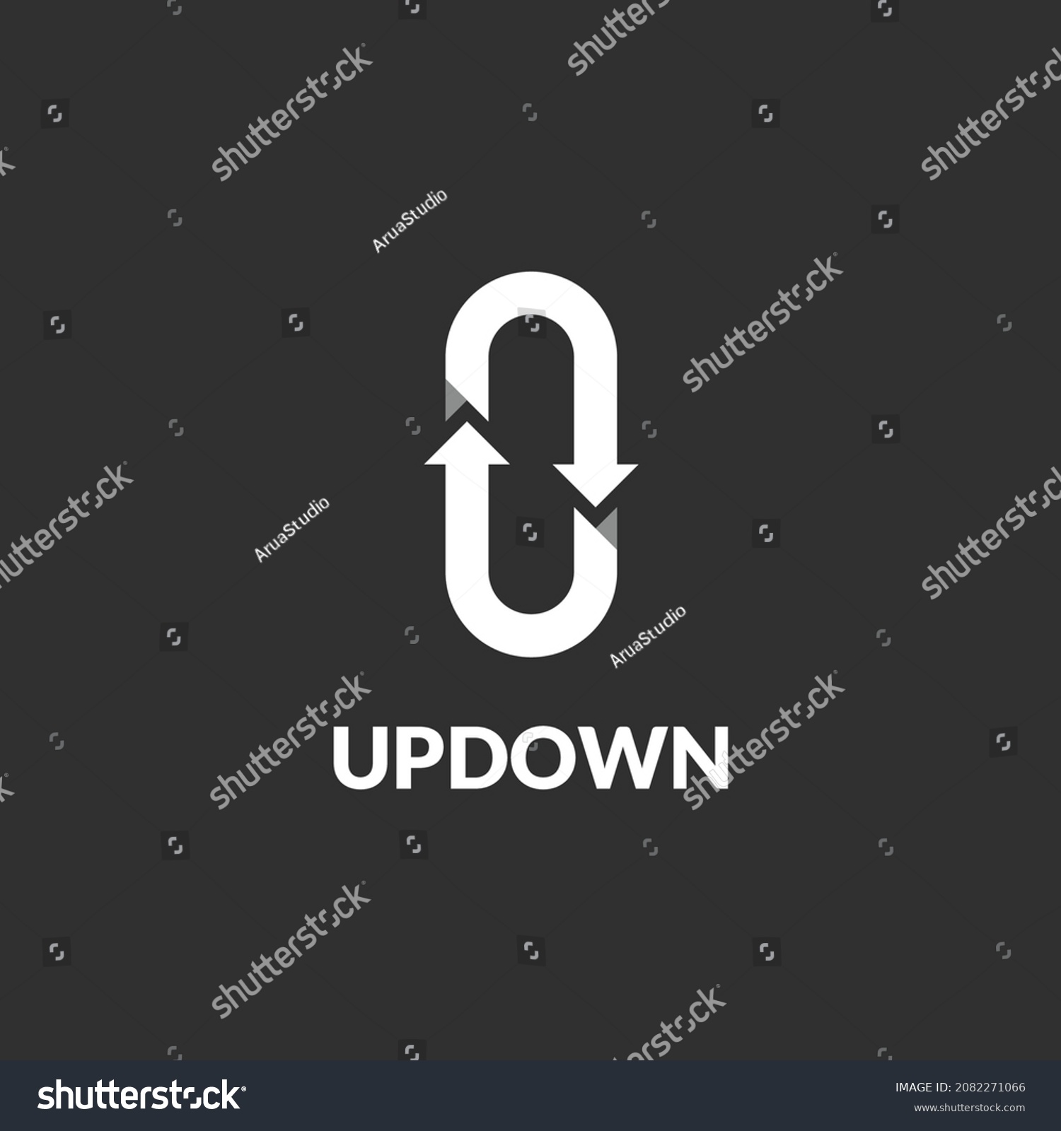 Down Logo Sync Circulation Stock Vector (Royalty Free) 2082271066