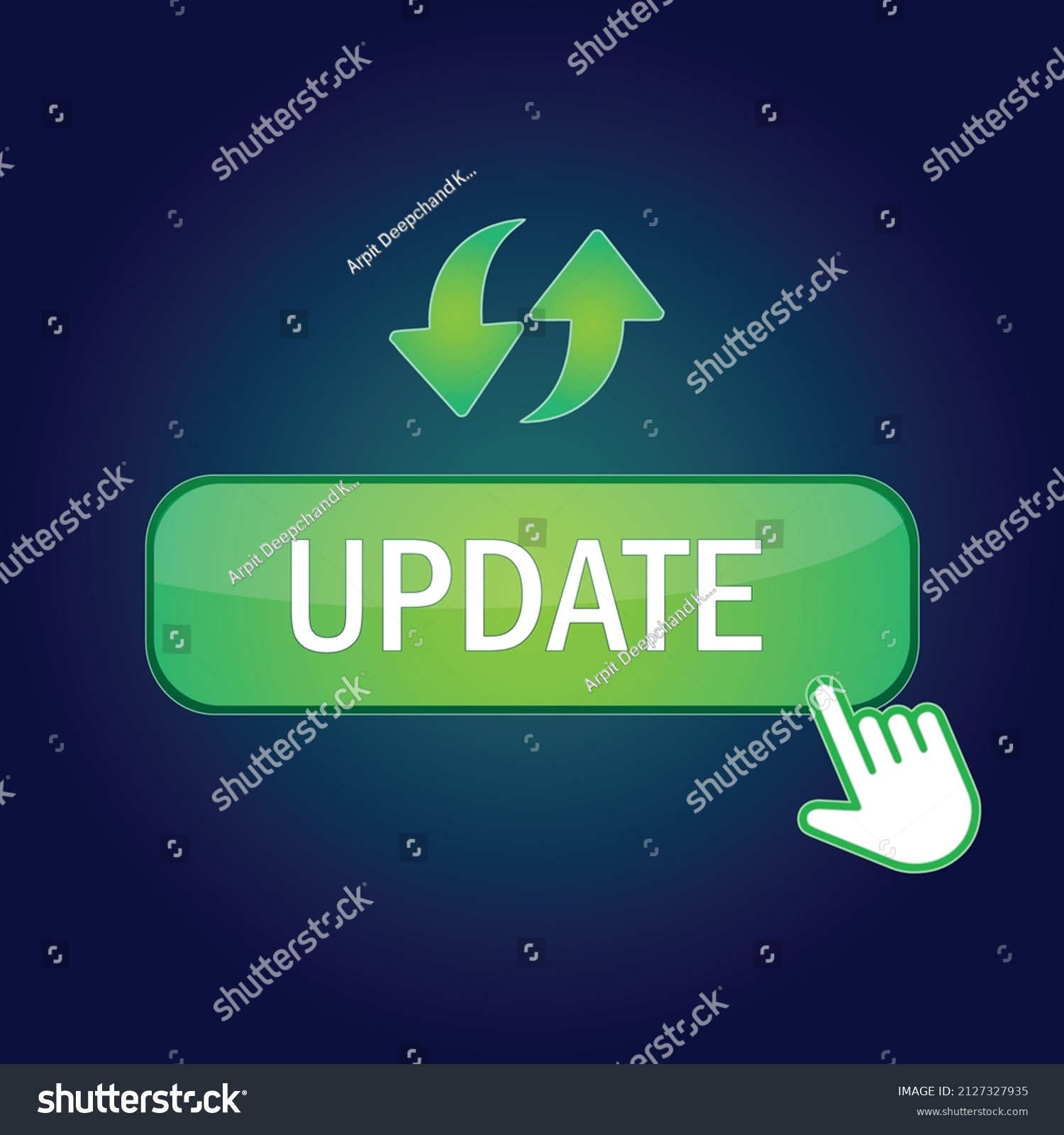 Update Button One Click Updating Stock Vector (Royalty Free) 2127327935 ...