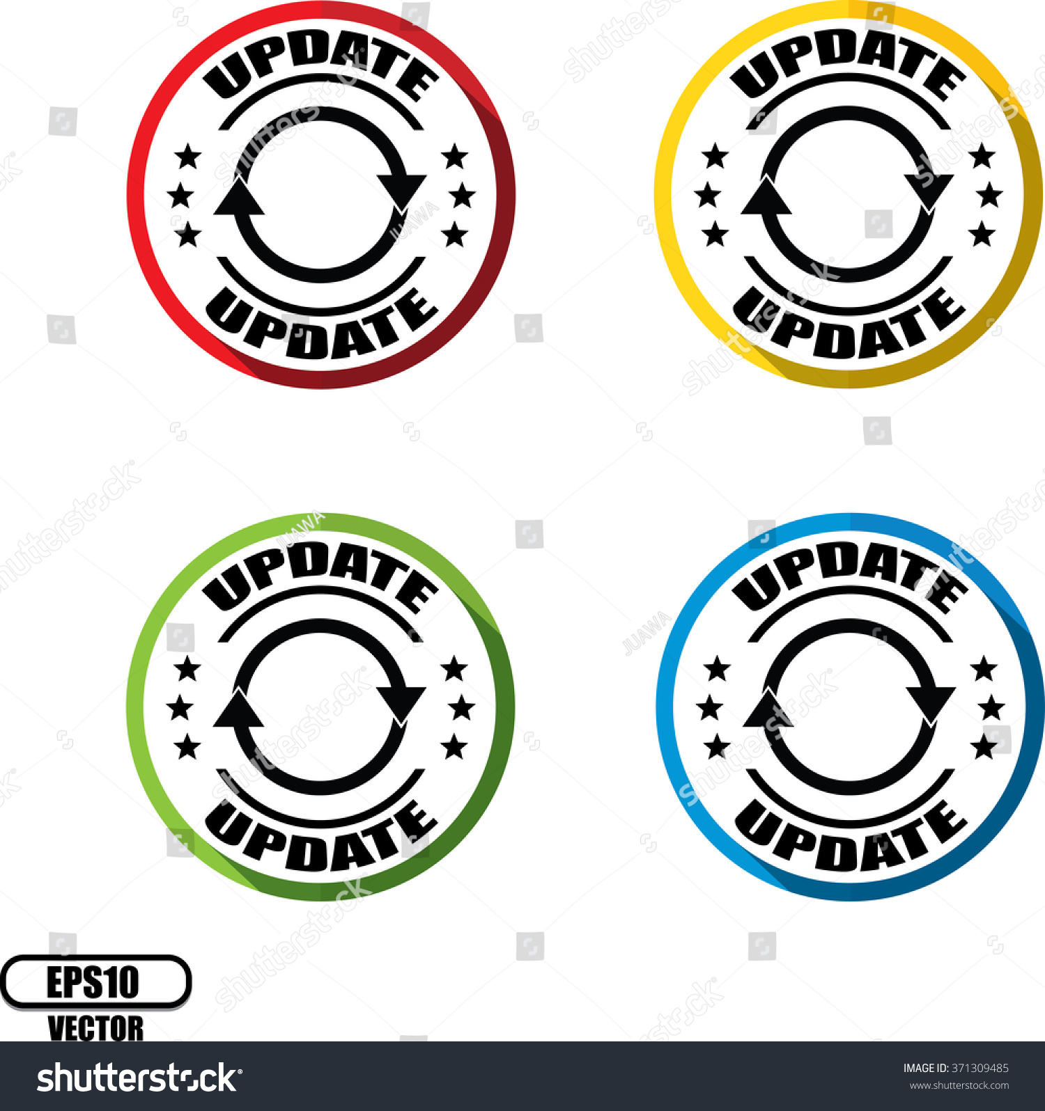 Update Button Label Sign Vector Illustration Stock Vector (Royalty Free ...