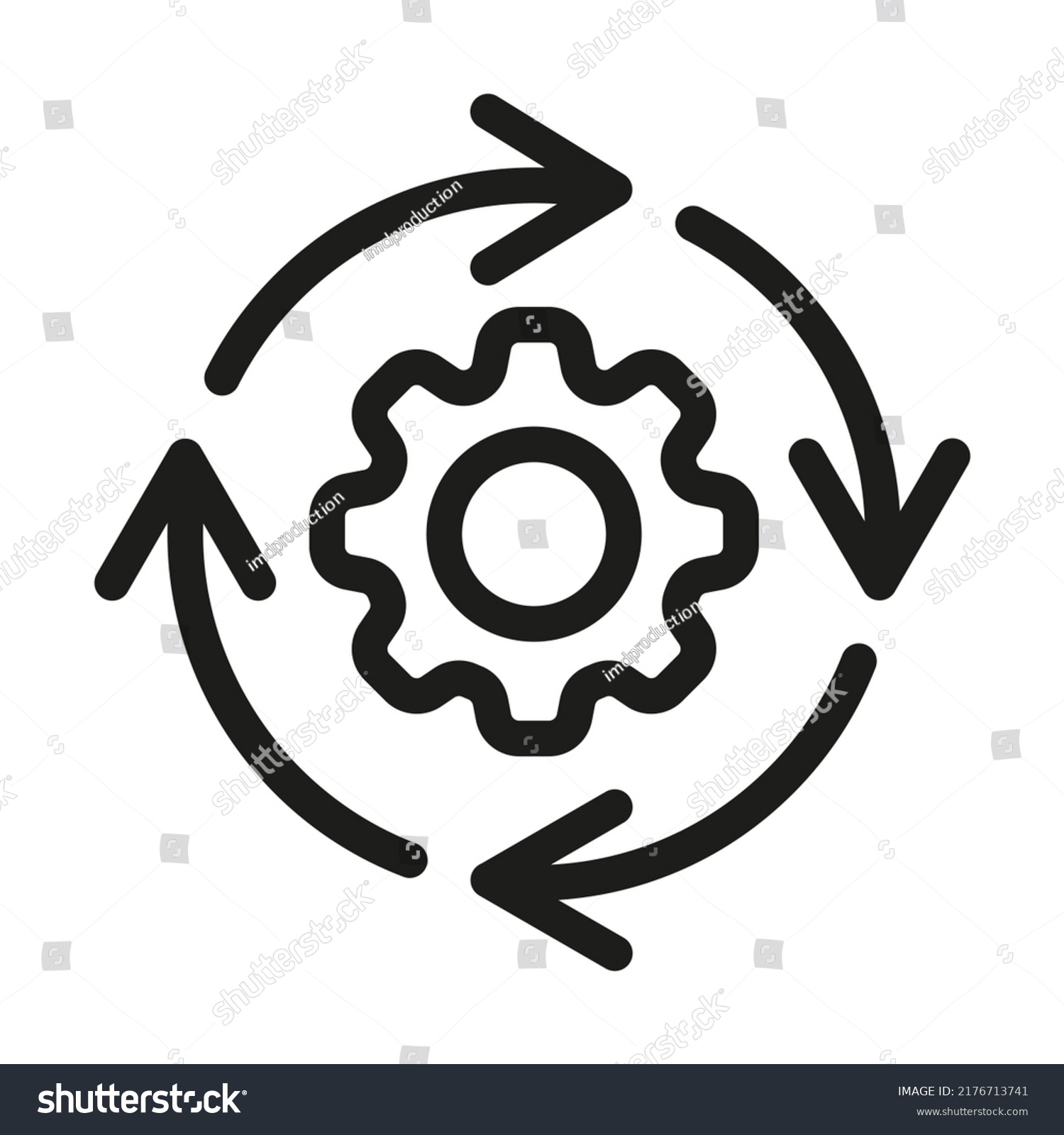 Update System Icon Gears Loading Updating Stock Vector (Royalty Free ...