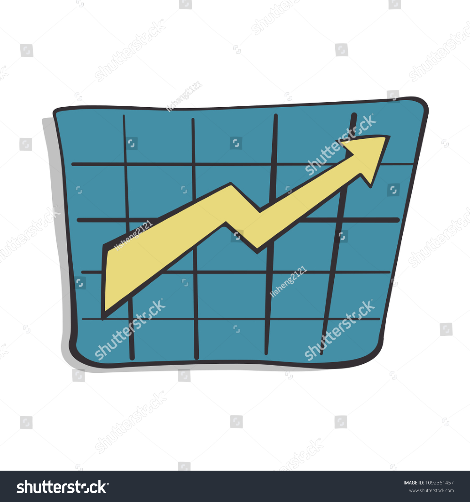 Upgrading Arrow Increasing Business Concept Chart Stock Vector (Royalty ...
