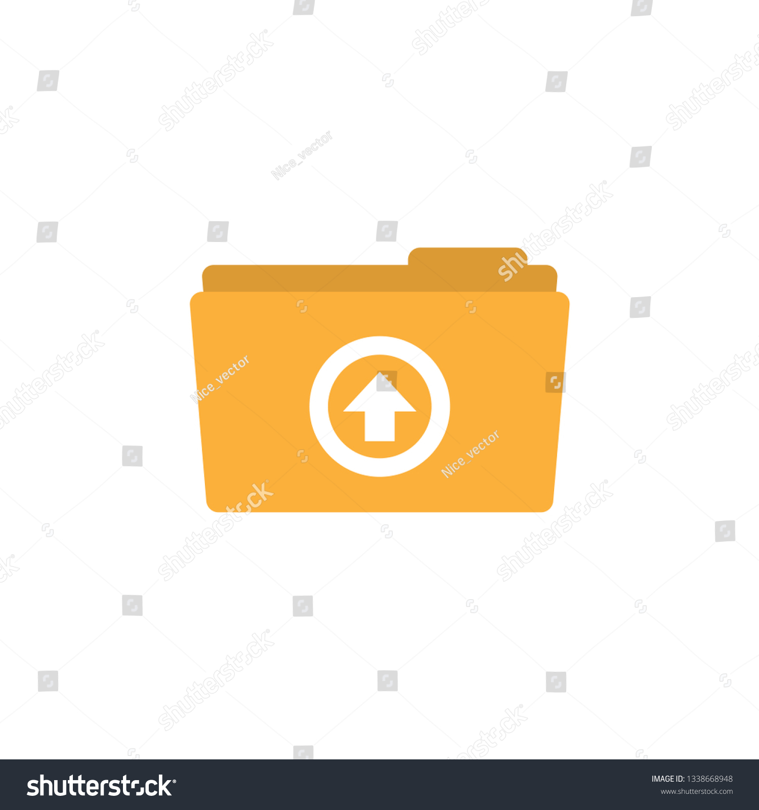 Upload Folder Icon Design Template Vector Stock Vector (Royalty Free ...