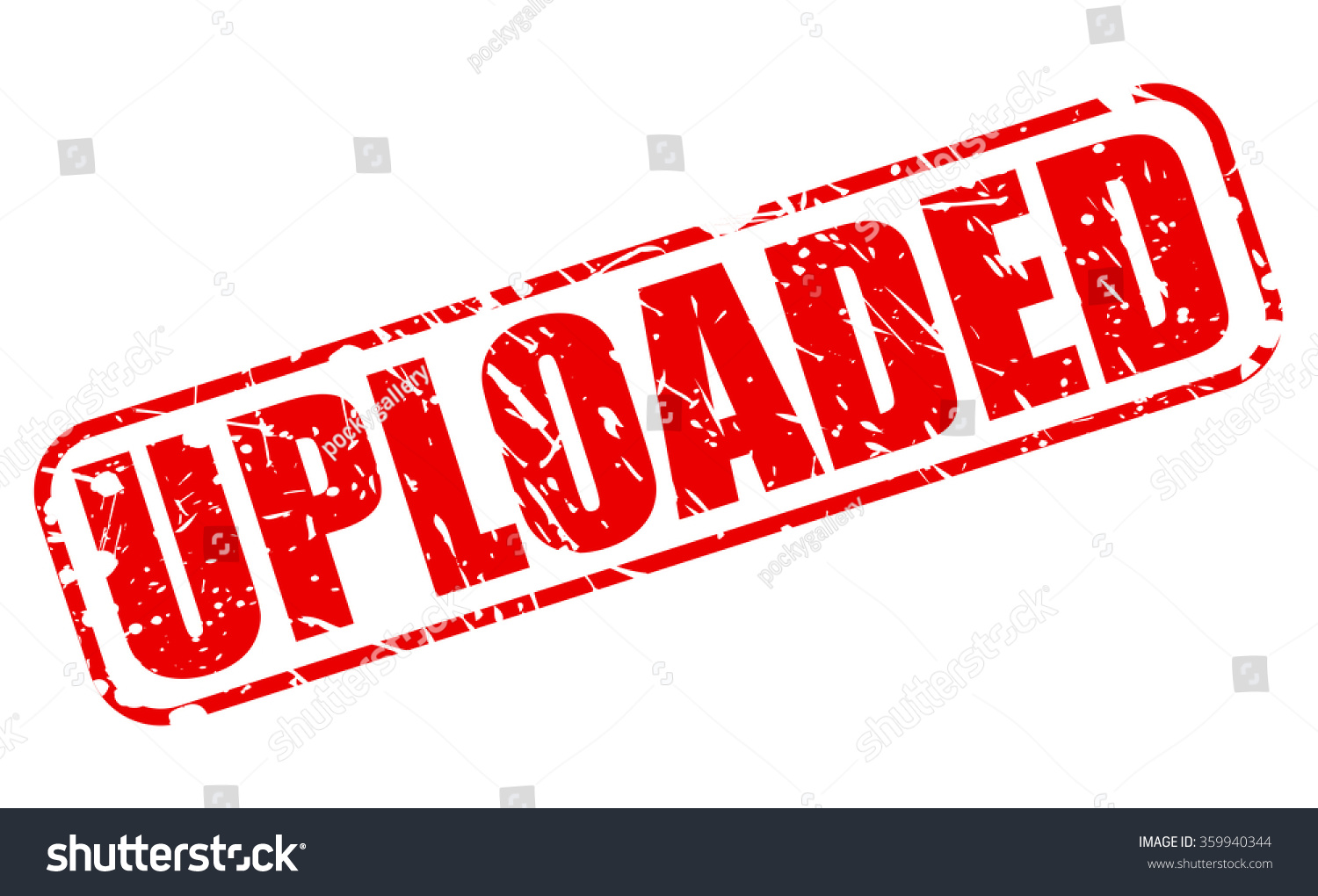 Uploaded Red Stamp Text On White Stock Vector (Royalty Free) 359940344