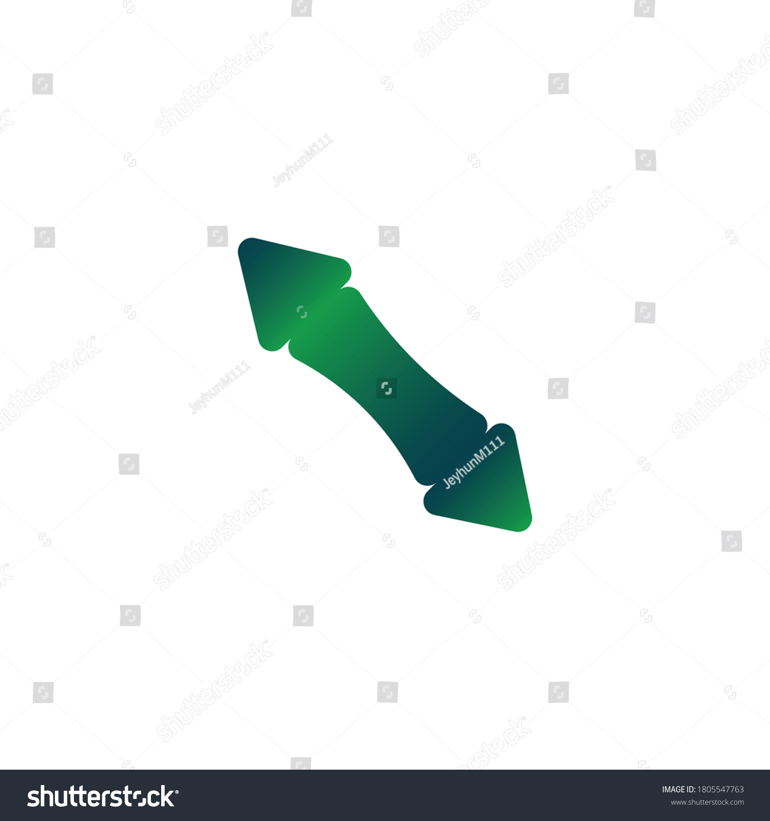 Upside Down Arrow Icon On White Stock Vector (Royalty Free) 1805547763 ...