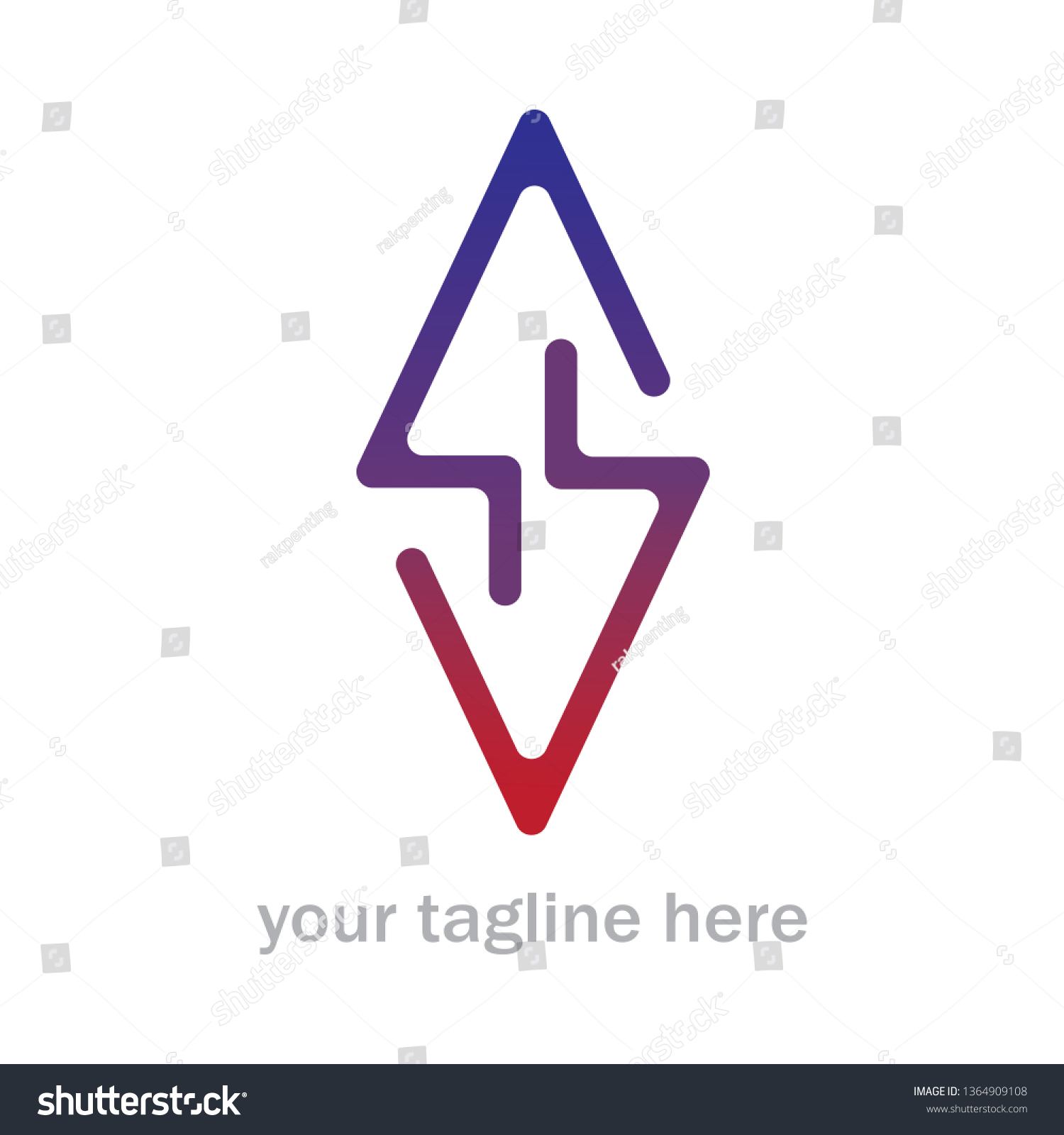 Upside Down Logo Arrows Pointing Down Stock Vector (Royalty Free ...
