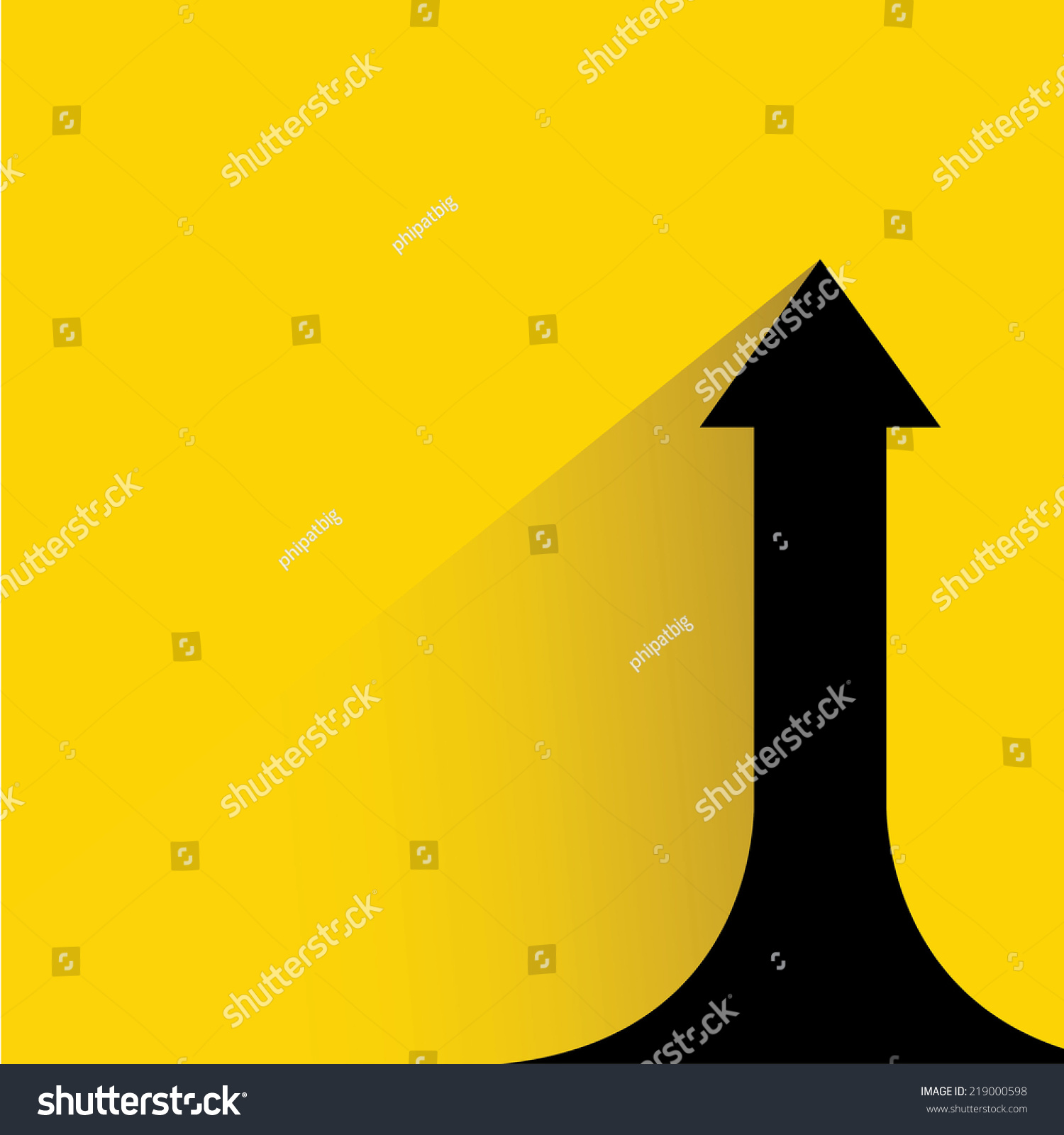 Upside Growing Arrow Chart: vector de stock (libre de regalías) 219000598