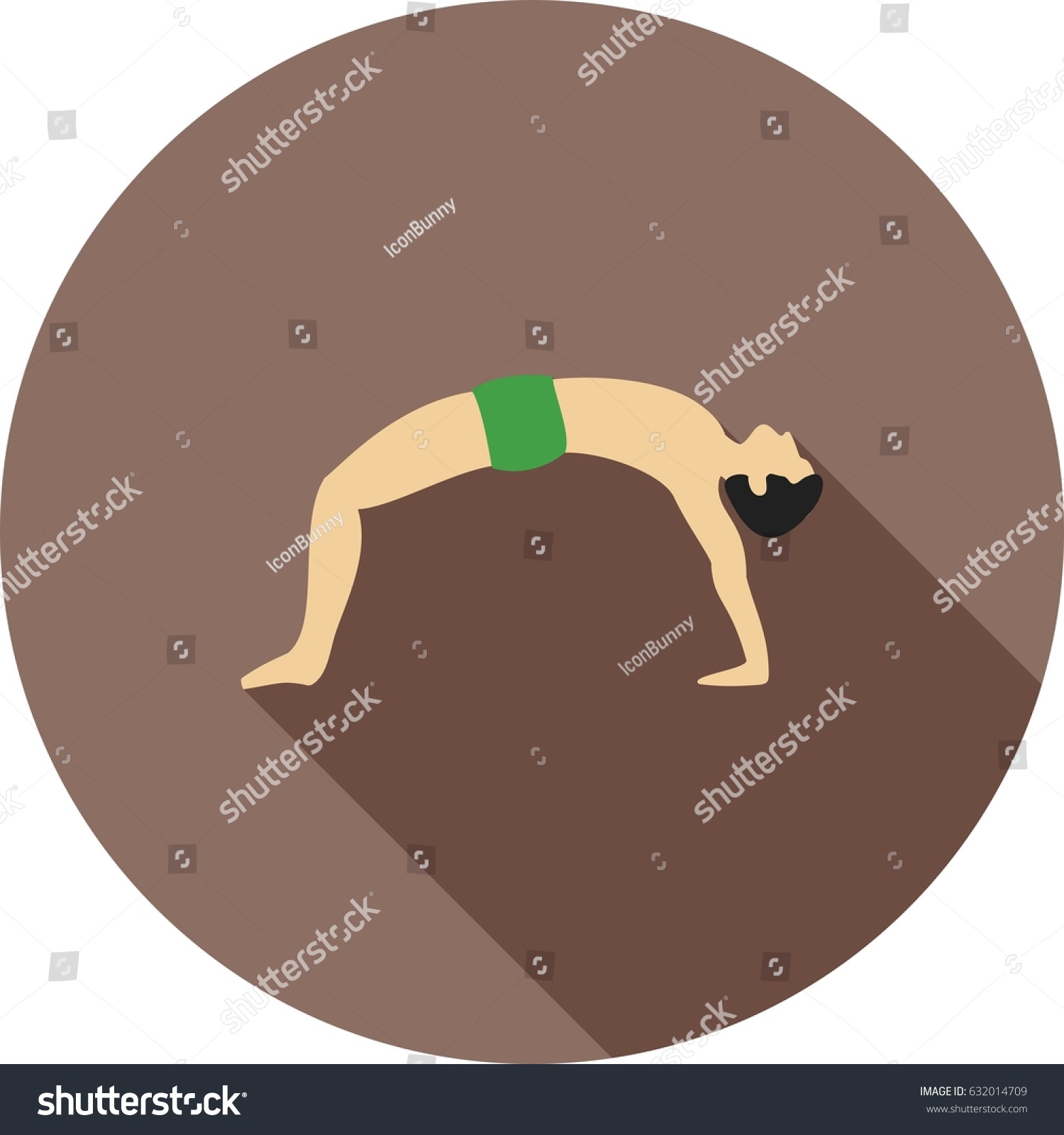 Upward Bow Pose Stock Vector Royalty Free 632014709 Shutterstock