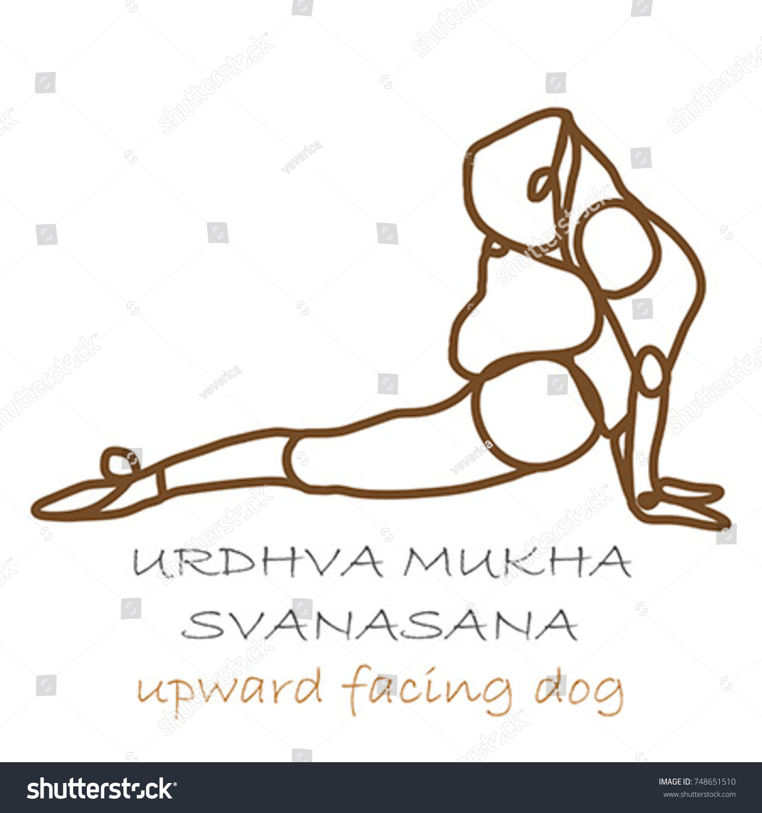 Upward Dog Stock Vector (Royalty Free) 748651510 | Shutterstock