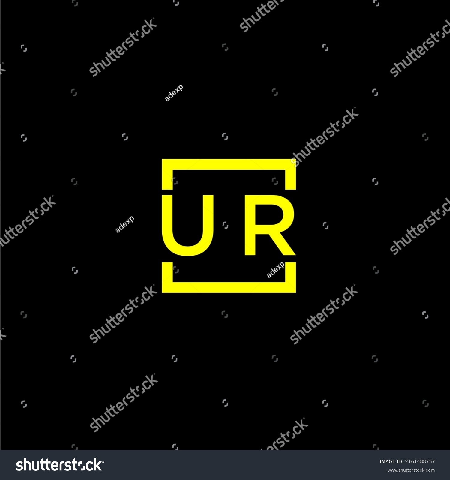 Ur Initial Monogram Logo Square Style Stock Vector (Royalty Free ...