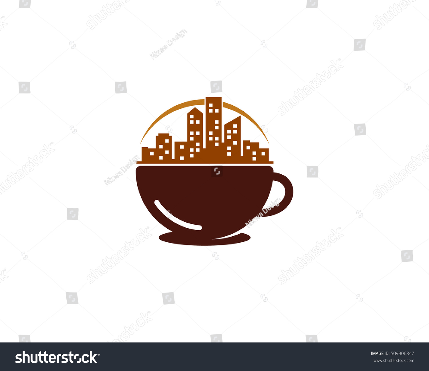 Urban Coffee Logo Design Template Stock Vector (Royalty Free) 509906347 ...