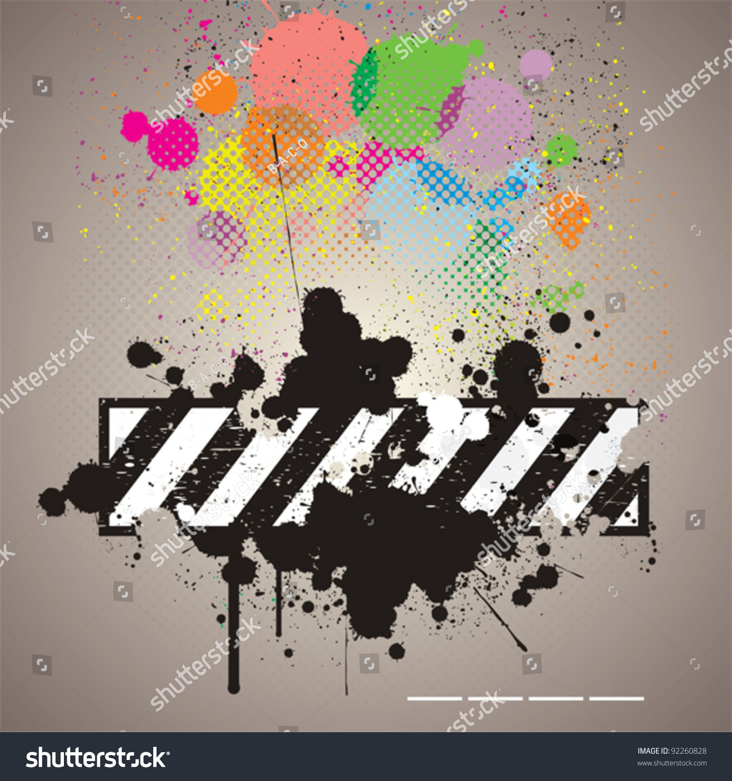 Urban Colored Graffiti Stock Vector (Royalty Free) 92260828