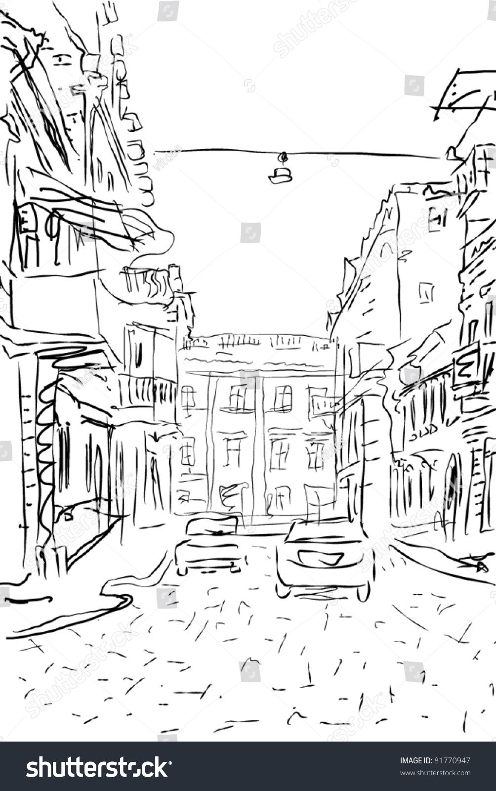 Urban Doodle Sketch Vector Stock Vector (Royalty Free) 81770947