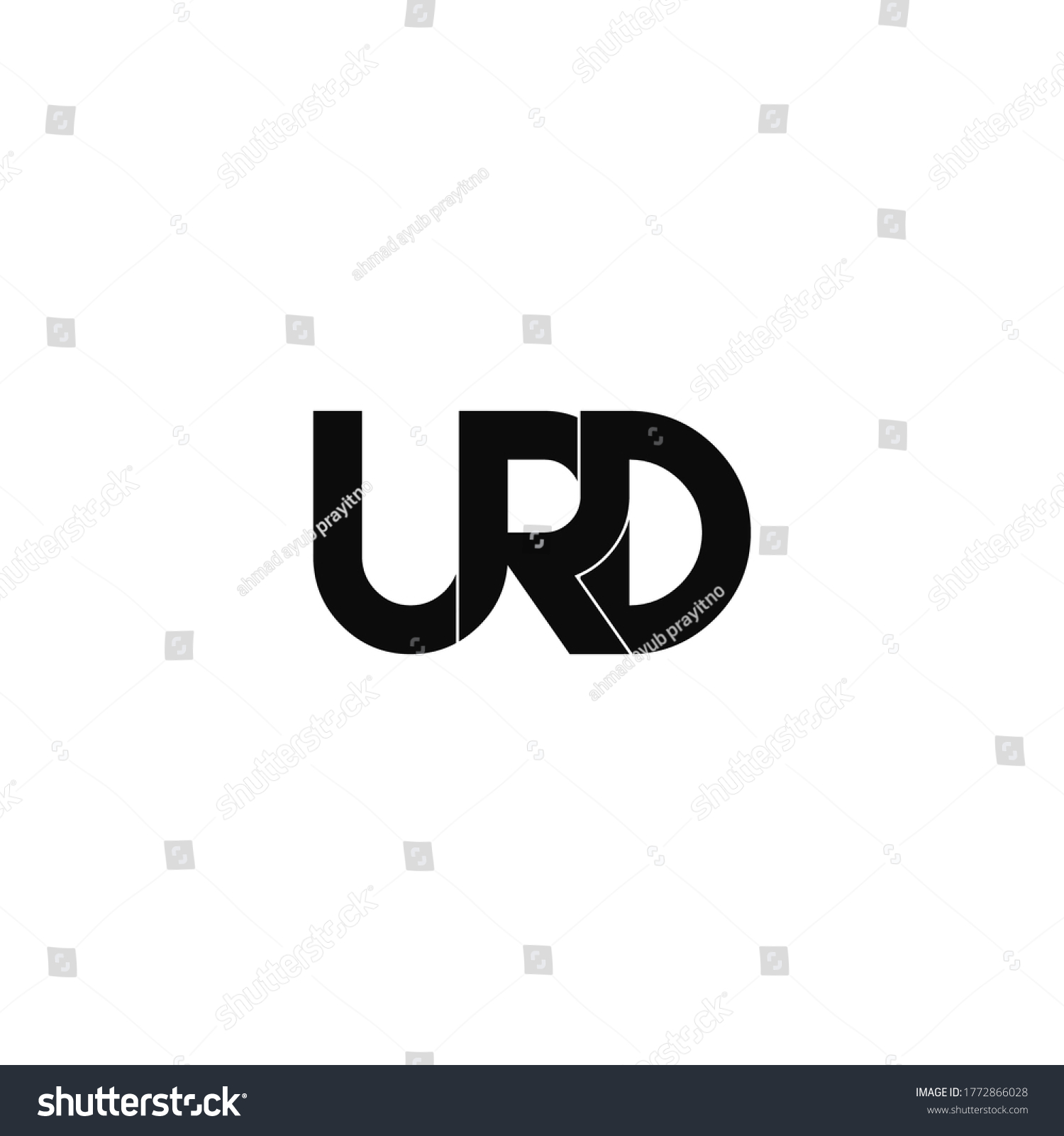 Urd Letter Original Monogram Logo Design Stock Vector (Royalty Free ...
