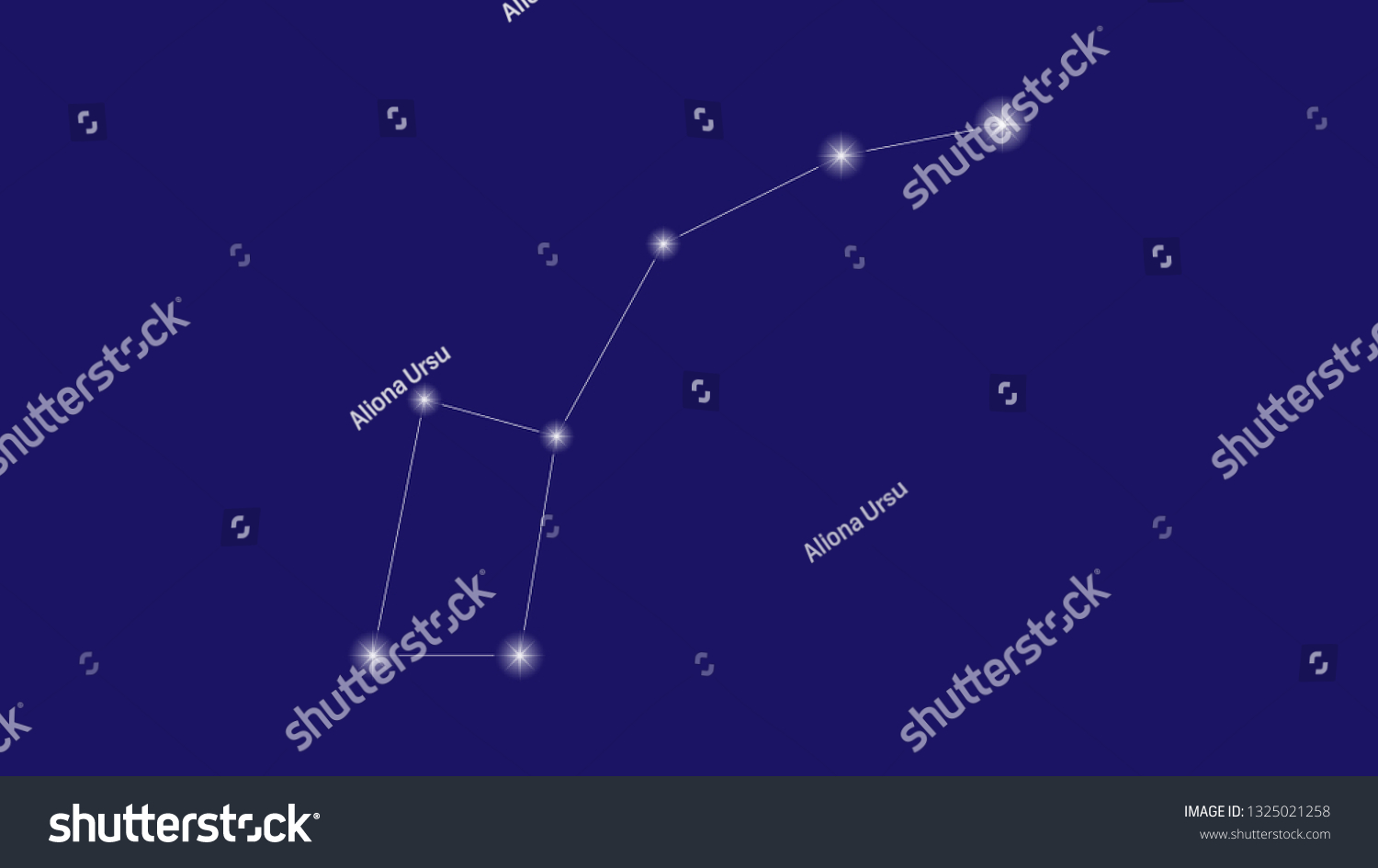 Ursa Minor Constellation Vector Design Stock Vector (Royalty Free ...