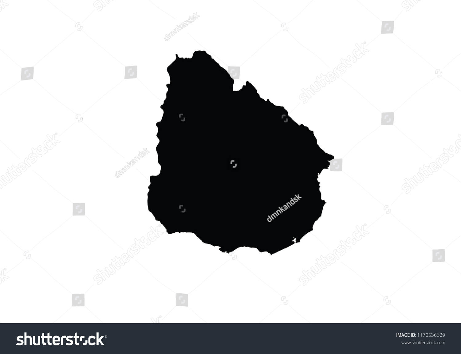 Uruguay Outline Map Country Shape Stock Vector (Royalty Free ...