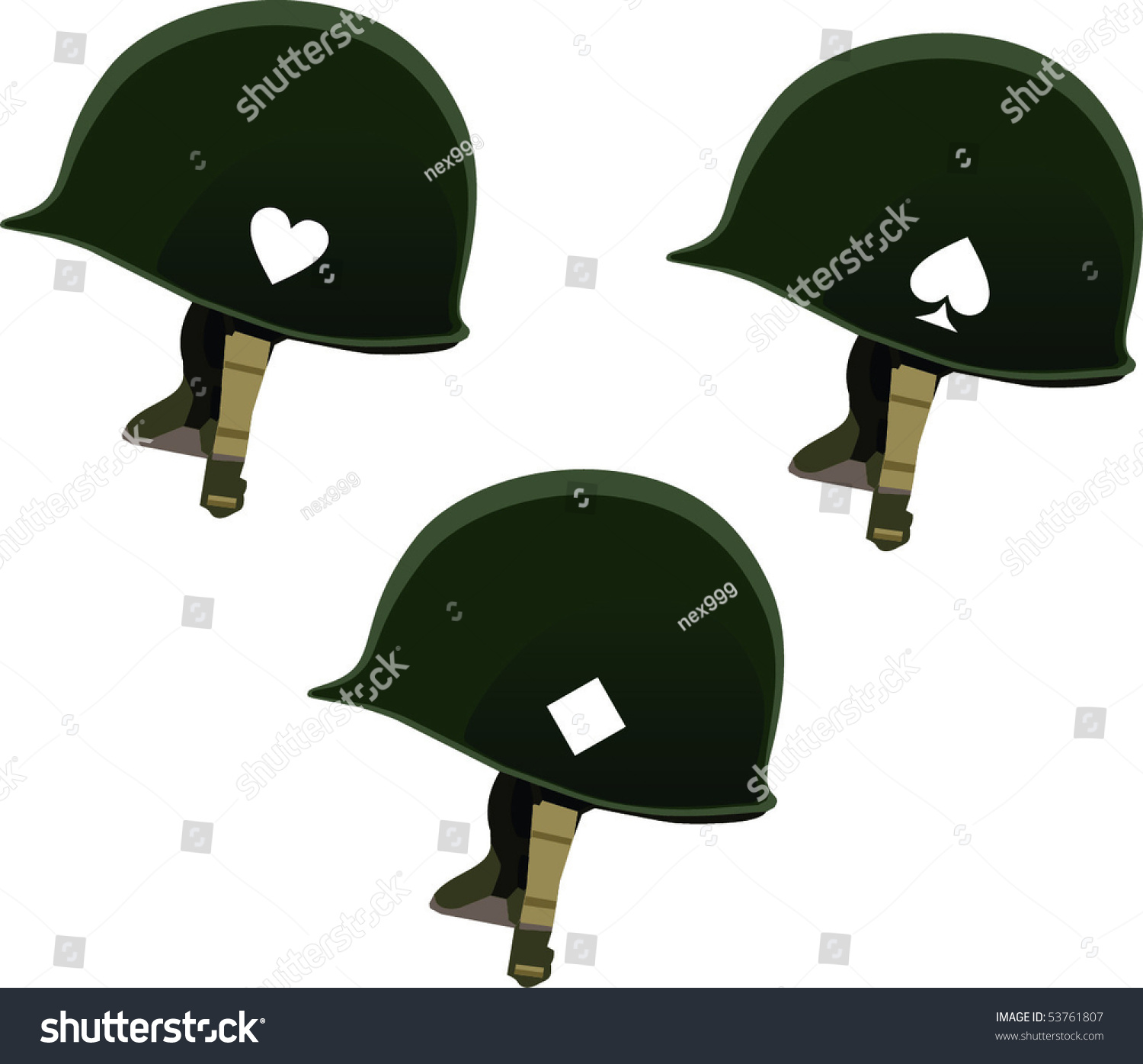Us Army Helmets Second World War: vector de stock (libre de regalías ...