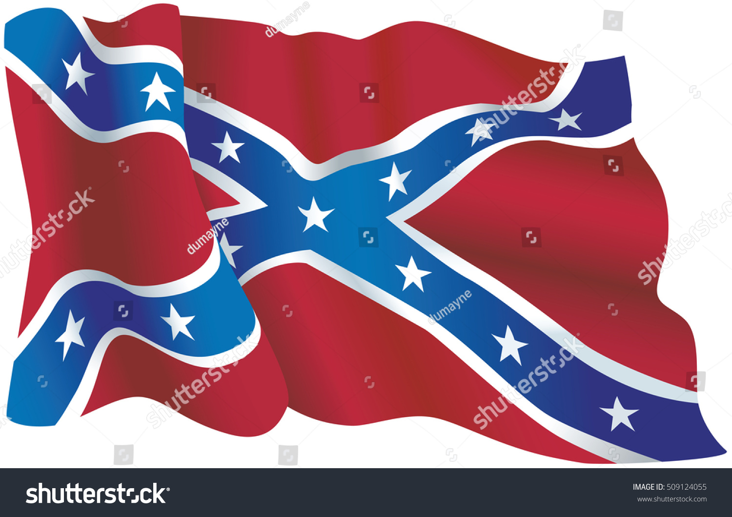 Us Confederate Flag Stock Vector 509124055 - Shutterstock